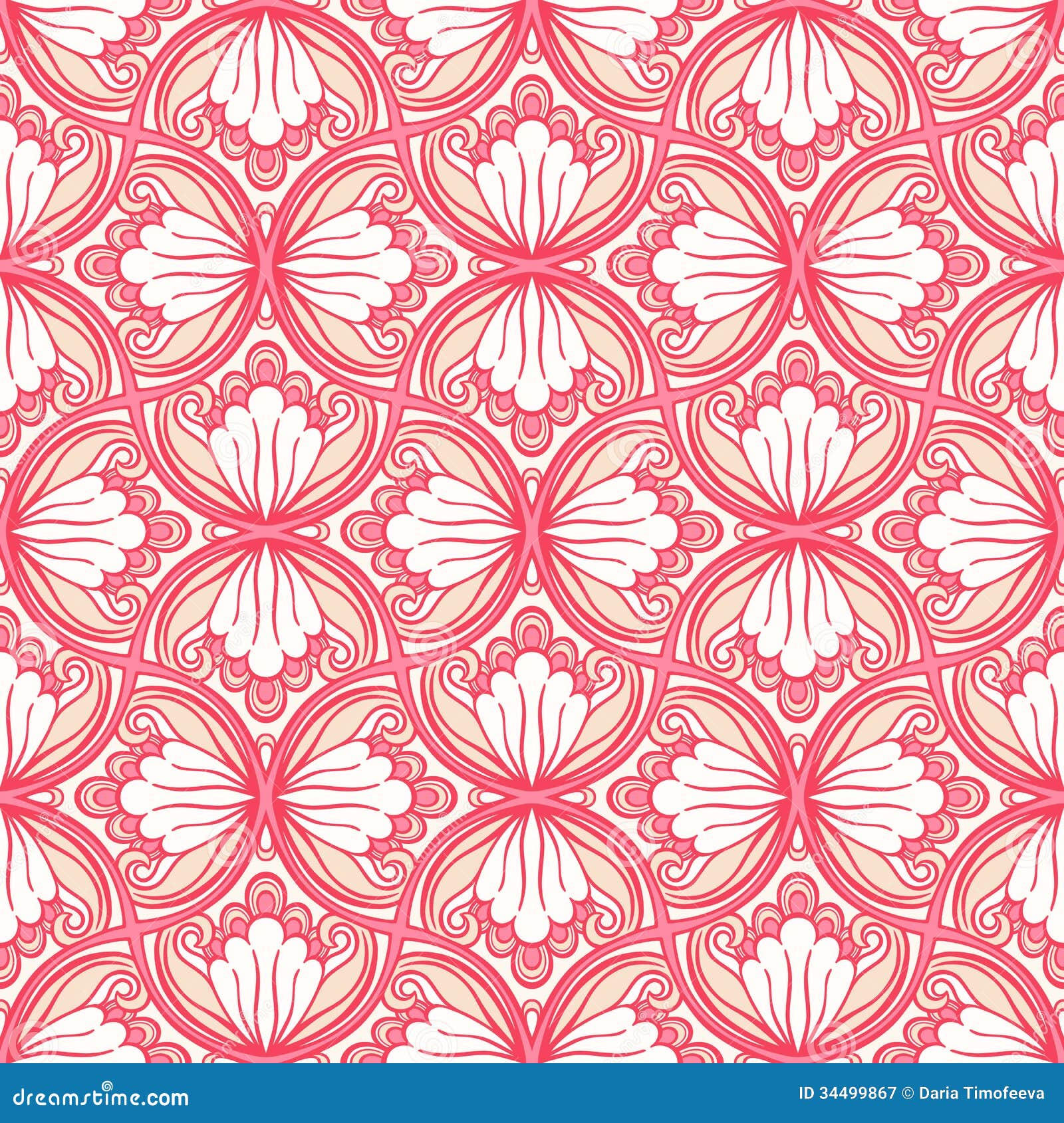 Pink retro background stock vector. Illustration of flourish - 34499867