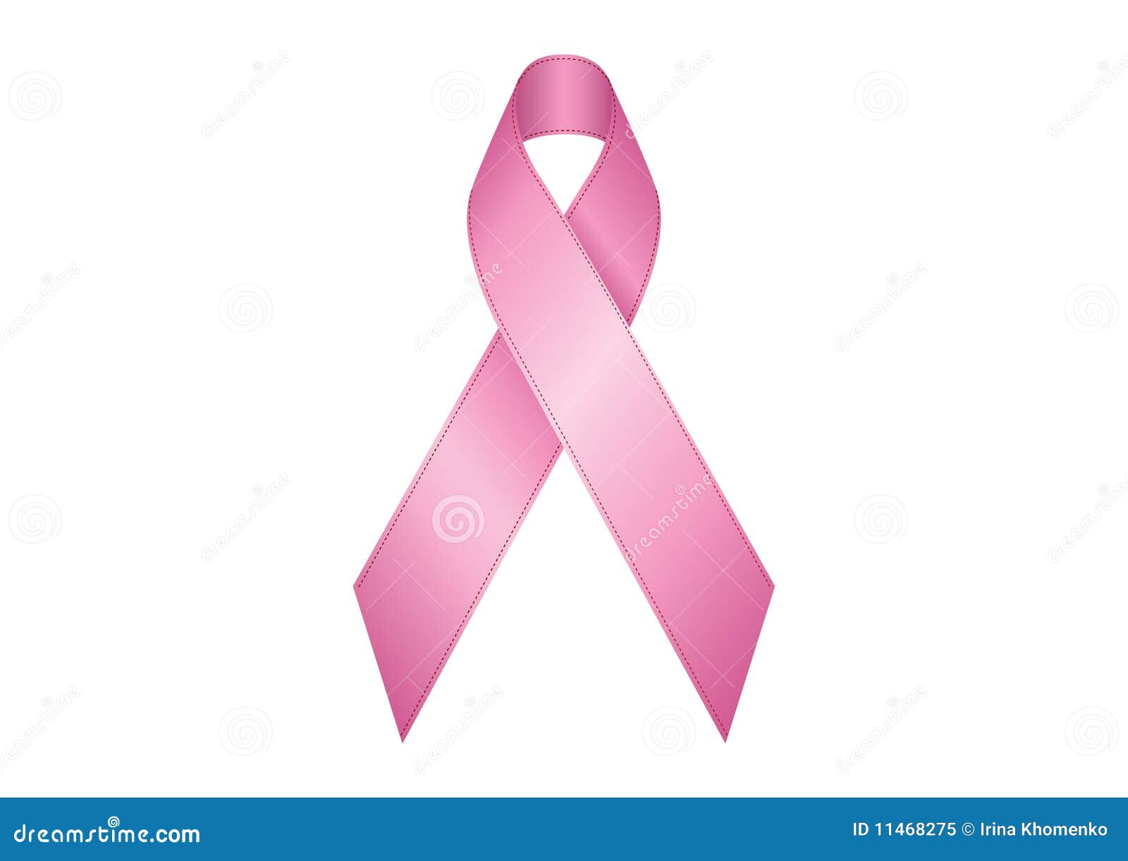 Pink ribbon stock vector. Illustration of material, disease - 11468275