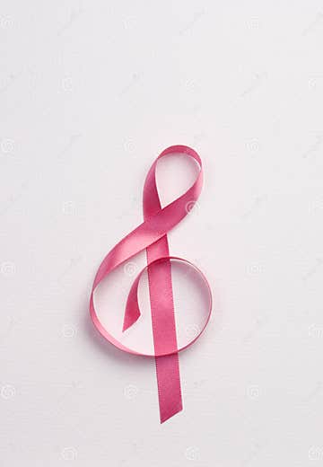 Pink ribbon stock image. Image of music, breast, white - 2662603
