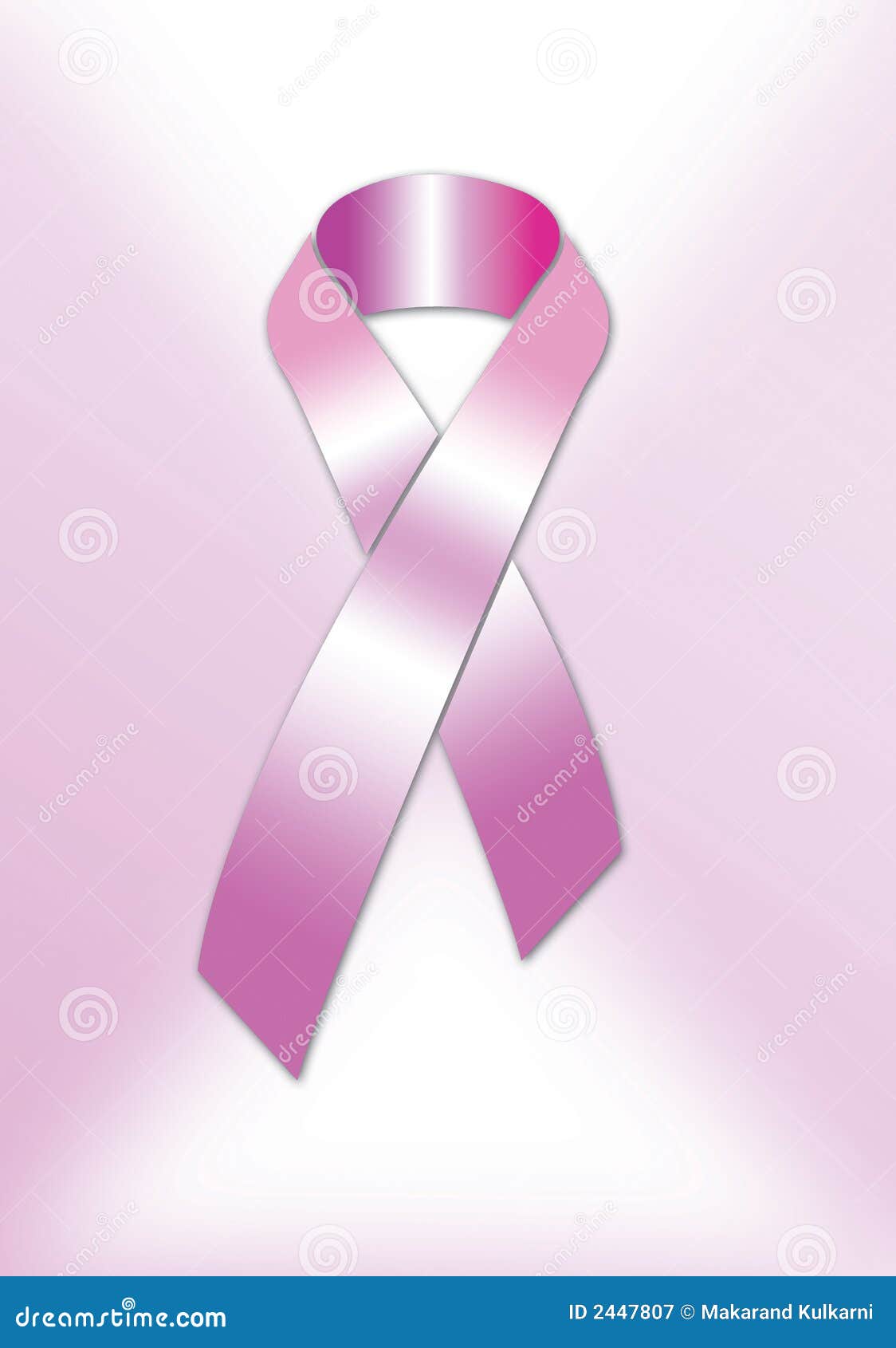 Pink Ribbon 6 stock illustration. Illustration of ribbon - 2447807