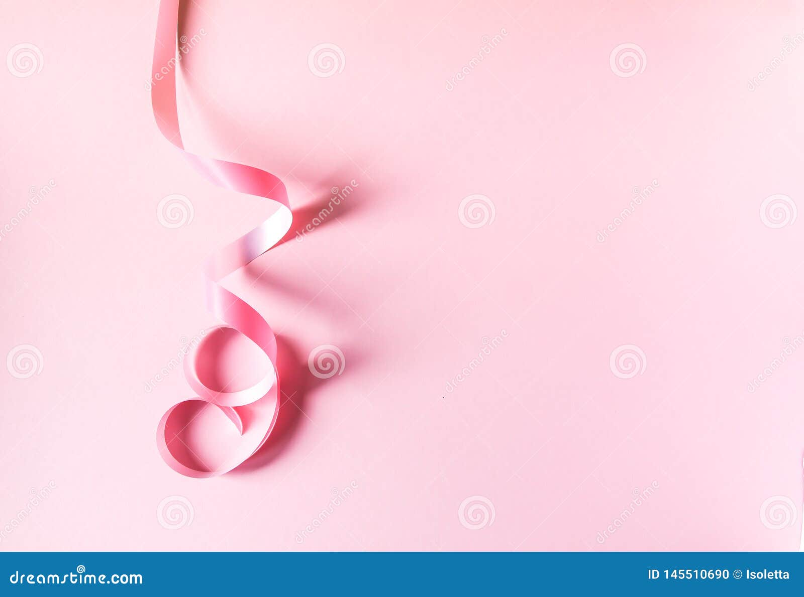 Pink Ribbon on Pink Background Stock Photo - Image of hope, health ...