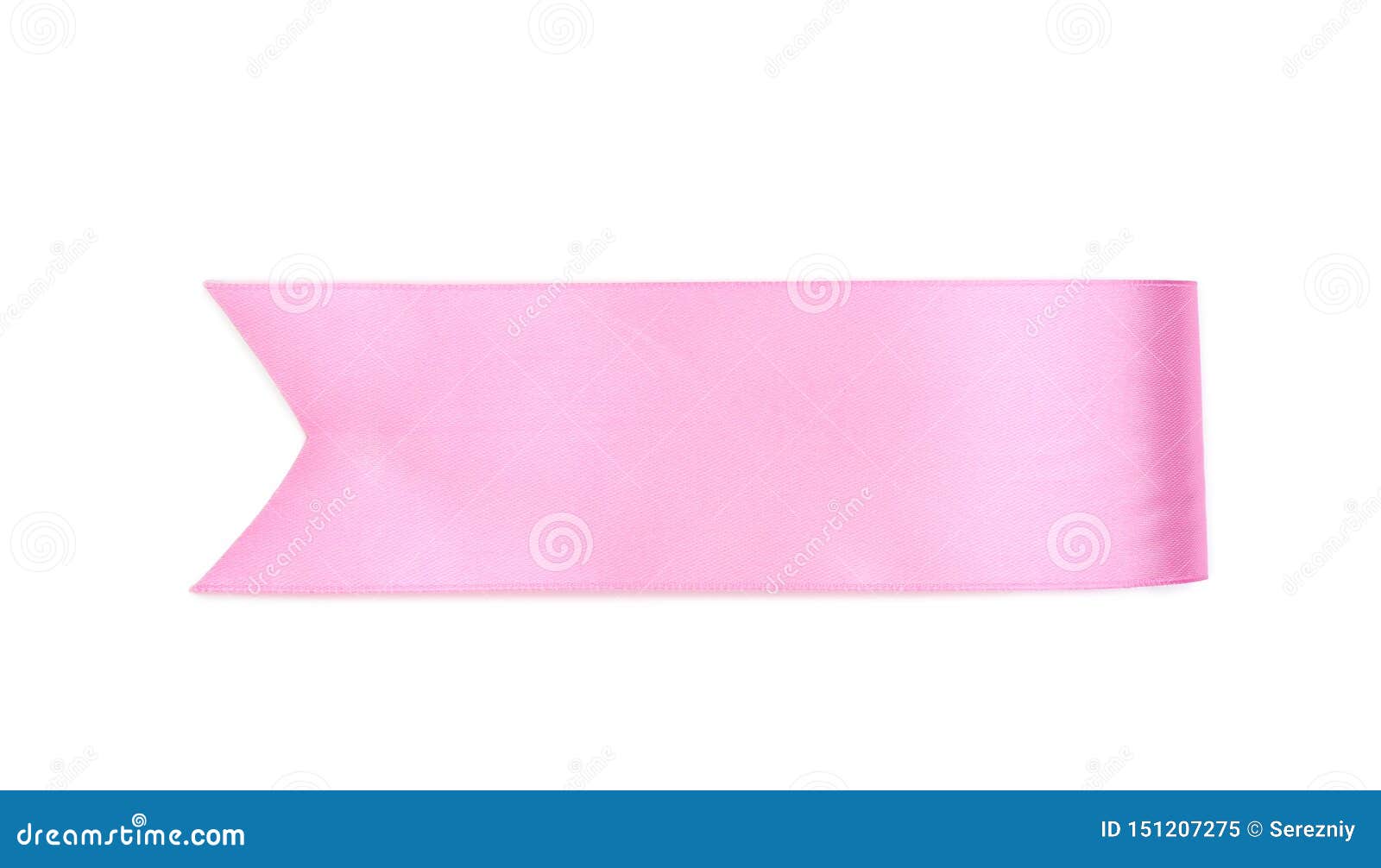 Pink Ribbon Bookmark on White Background Stock Image - Image of ...