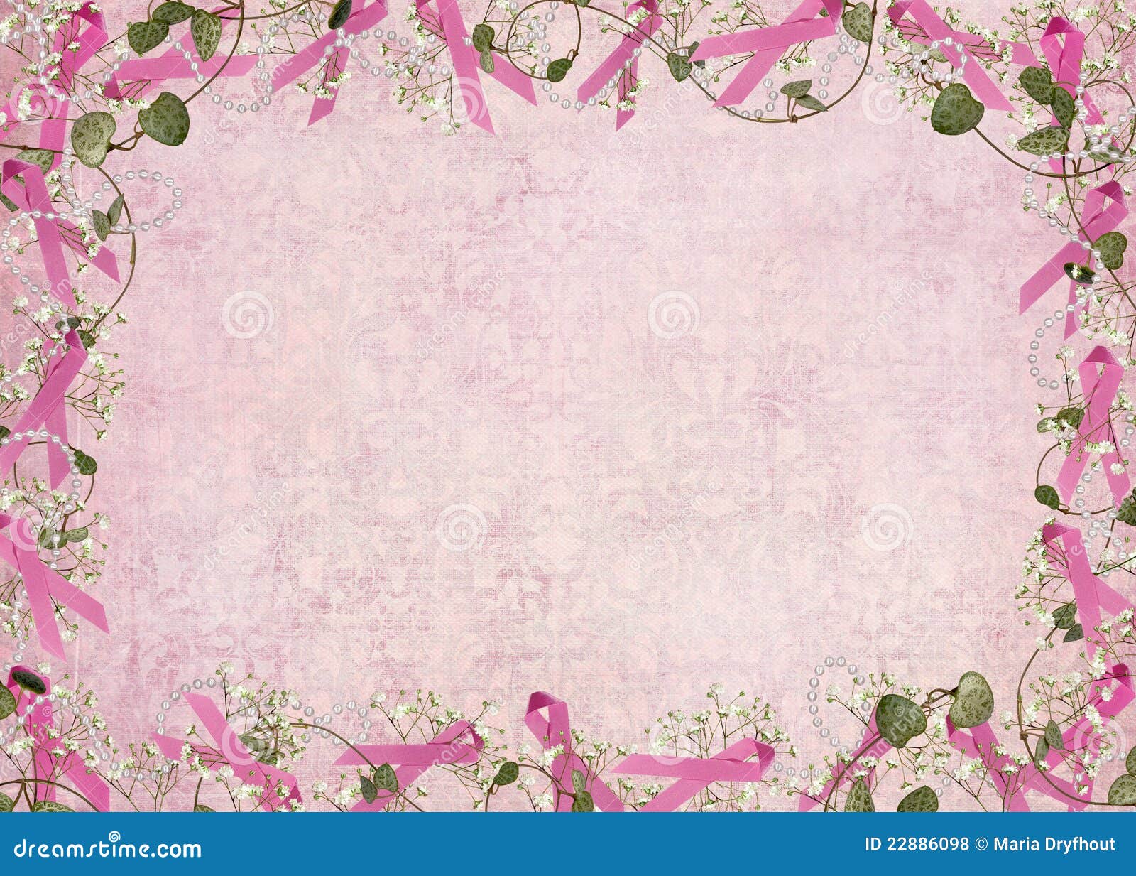 Cute Pink Ribbon Borders