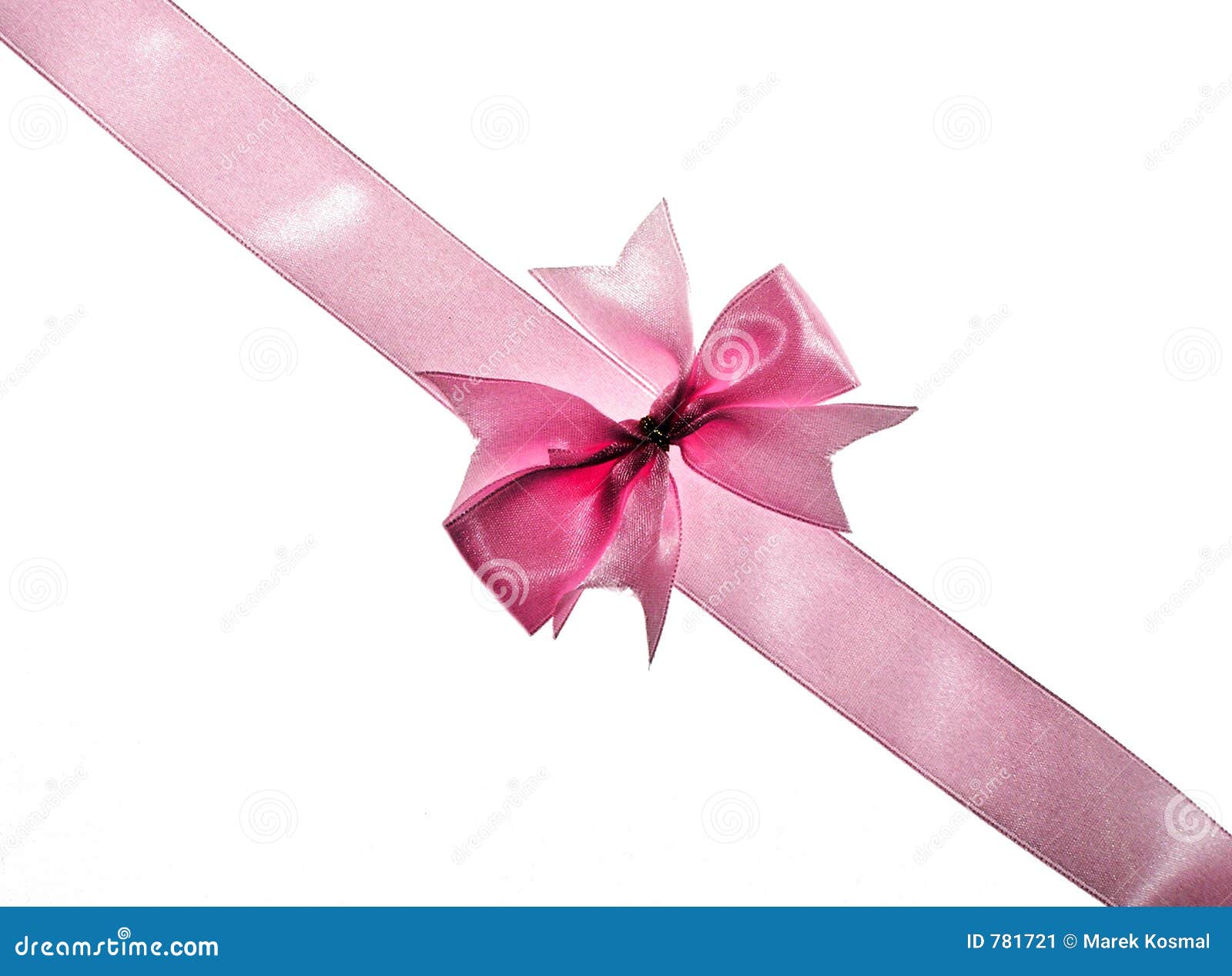 Pink ribbon with bow stock image. Image of gifts, packing - 781721