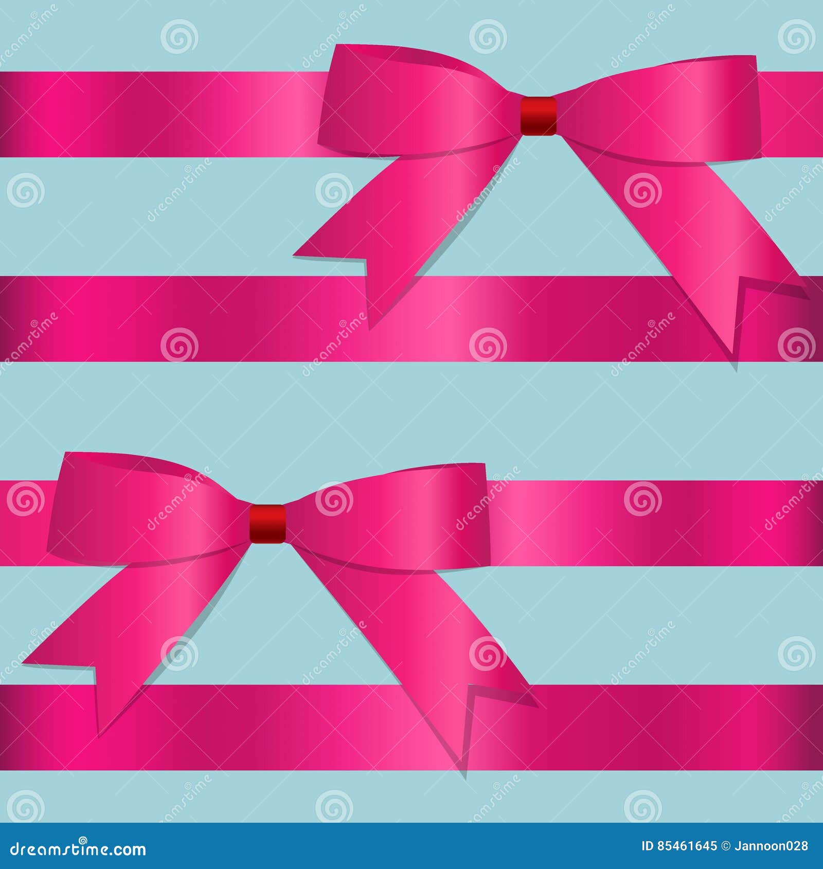 Pink Ribbon with Bow. Vector Illustration Stock Vector - Illustration ...