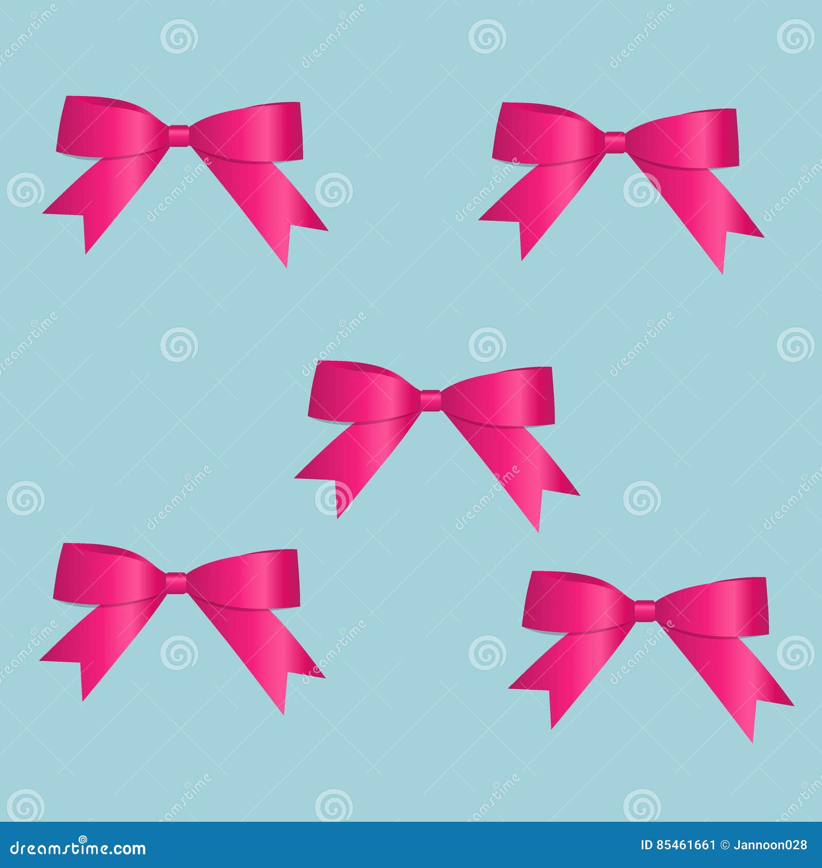 Pink Ribbon with Bow. Vector Illustration Stock Vector - Illustration ...