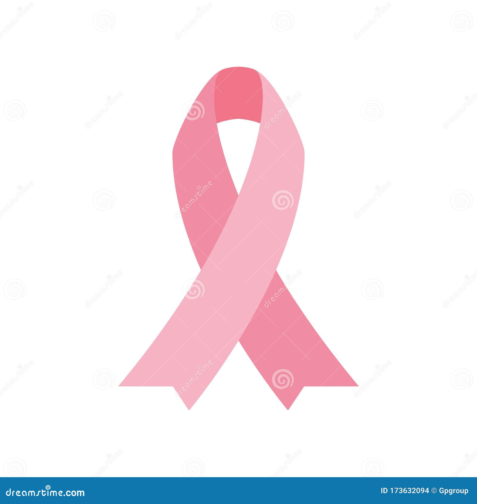 Pink Ribbon Of World Cancer Day Vector Design Stock Vector