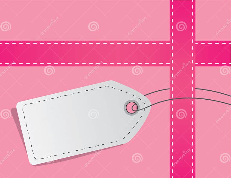 Pink Ribbon for Gift and Tag Stock Vector - Illustration of decoration ...