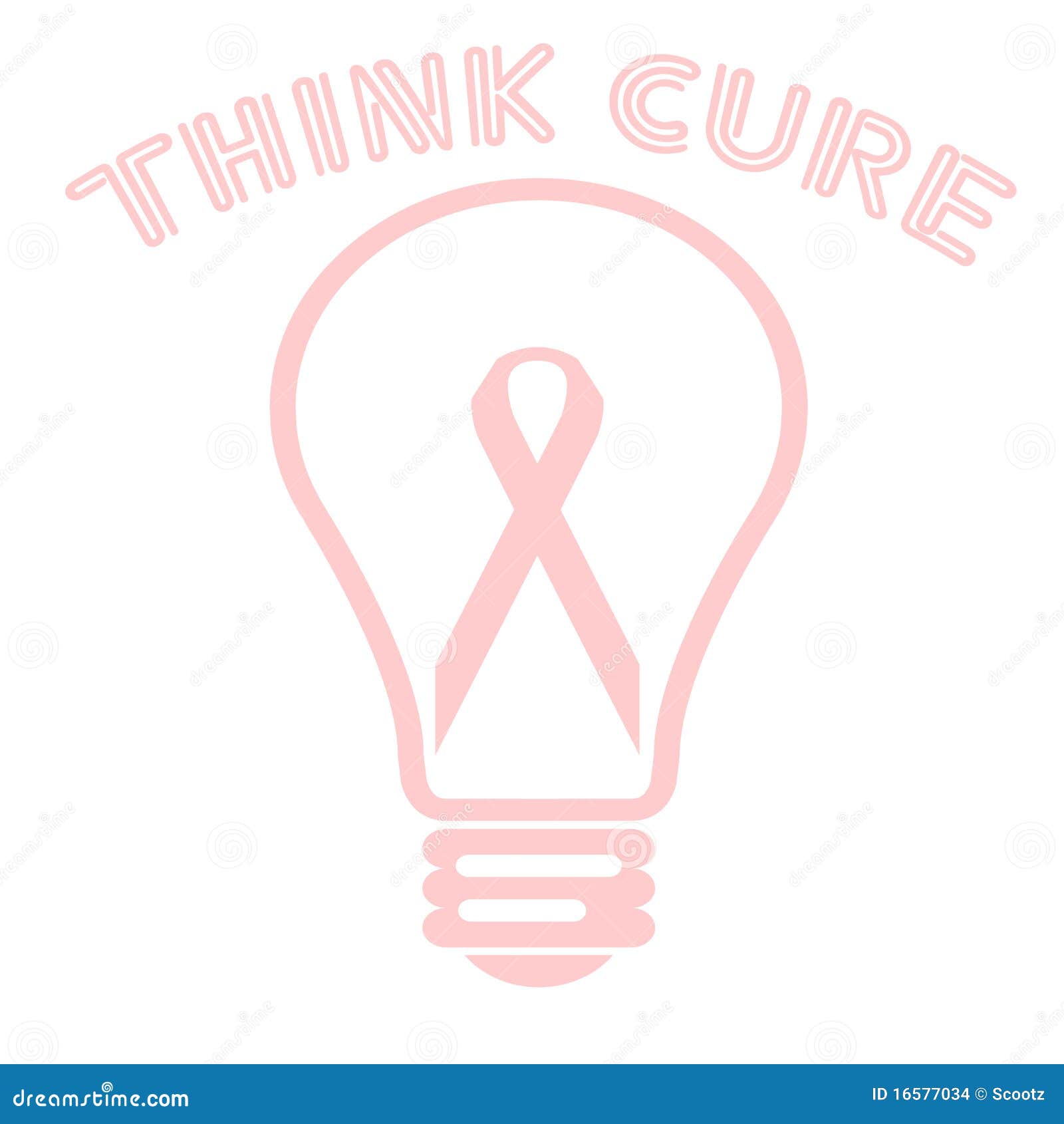 Pink ribbon light stock illustration. Illustration of care - 16577034