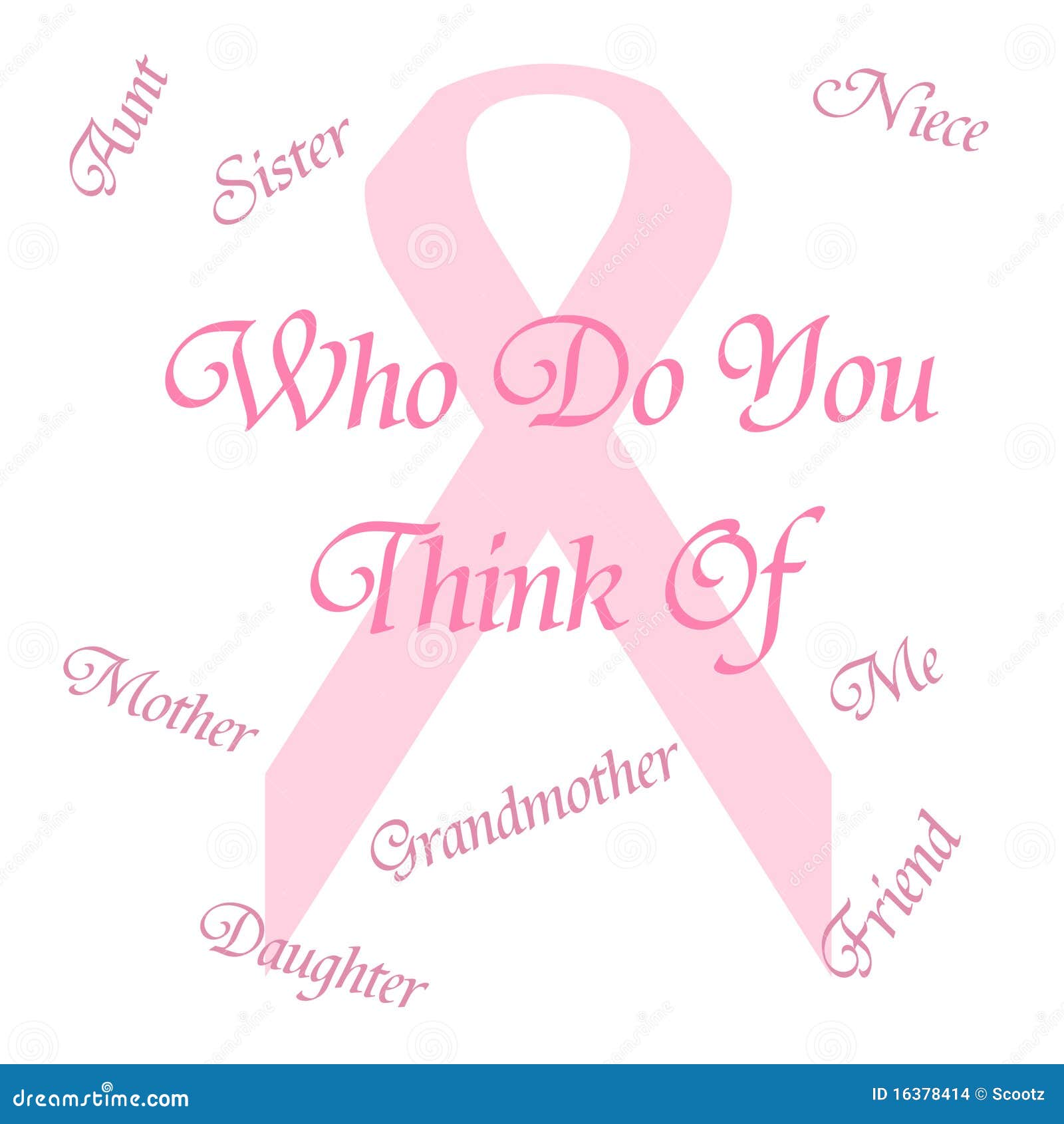 Pink ribbon memory stock illustration. Illustration of detect - 16378414