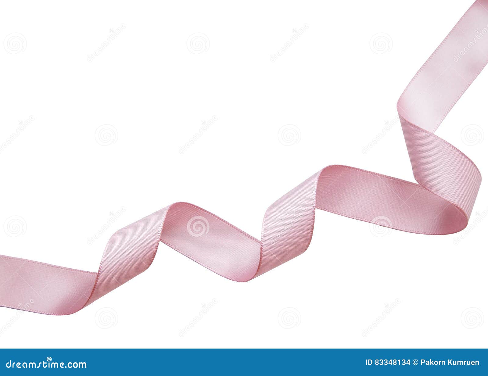 Pink Ribbon Over White Background Stock Illustration - Illustration of ...