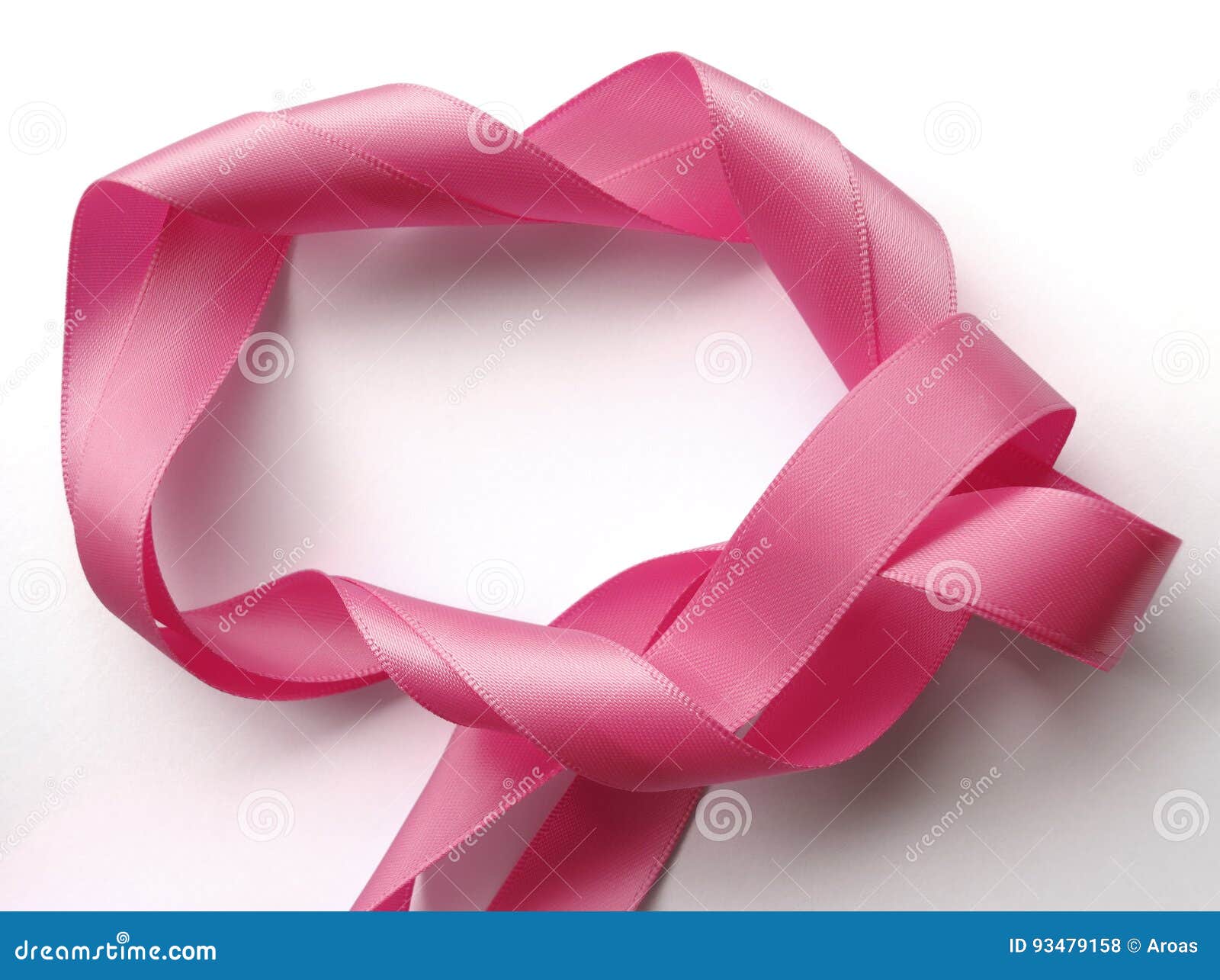Pink Ribbon Over White Background, Design Element Stock Photo - Image ...