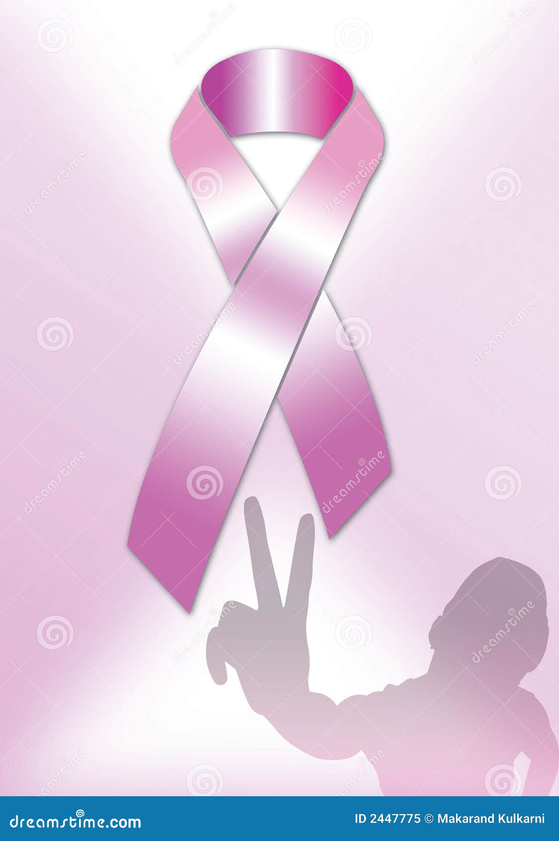 Pink Ribbon Poster 3 stock illustration. Illustration of pink - 2447775