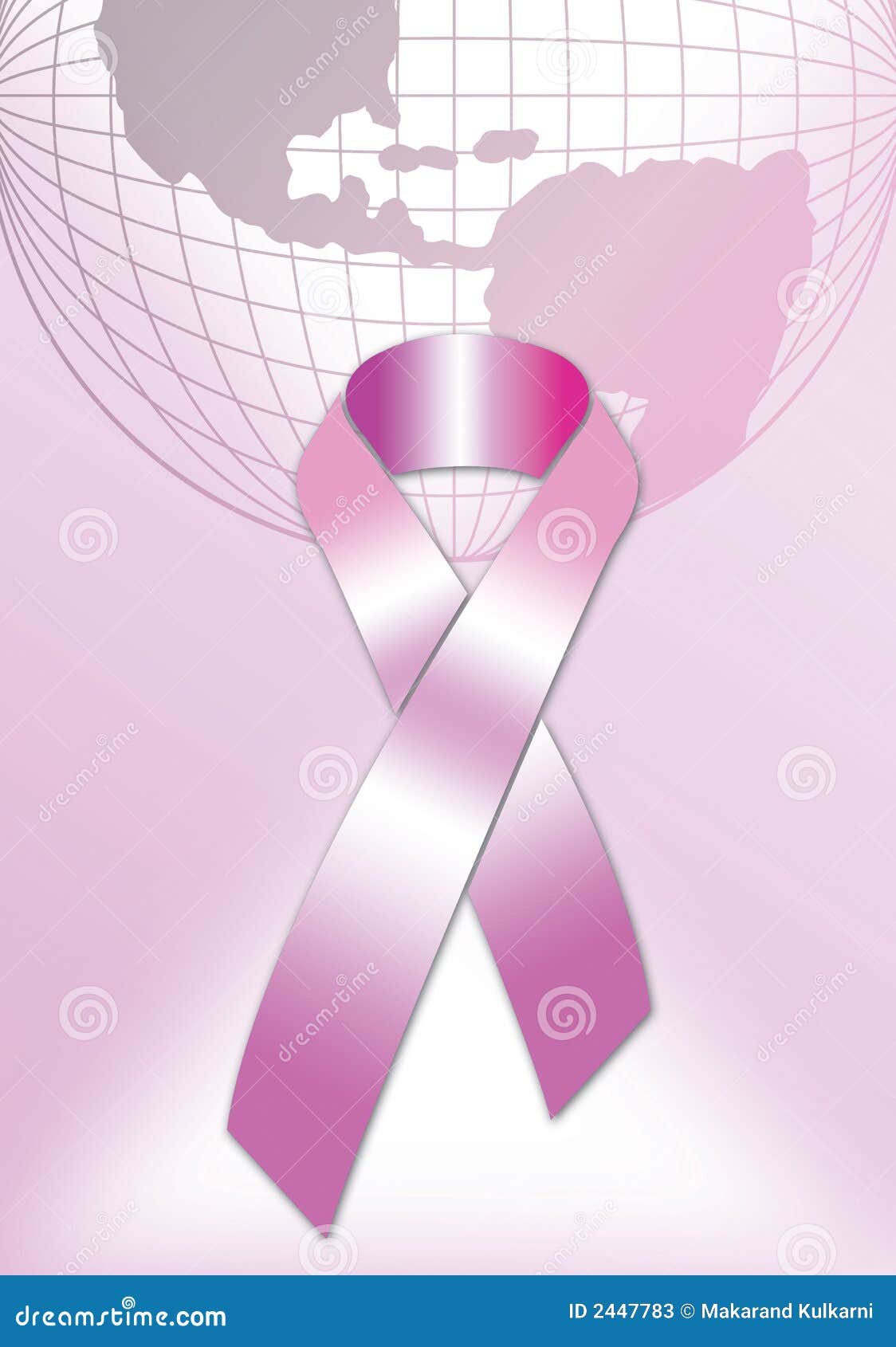 Pink Ribbon Poster 5 stock illustration. Illustration of abstract - 2447783