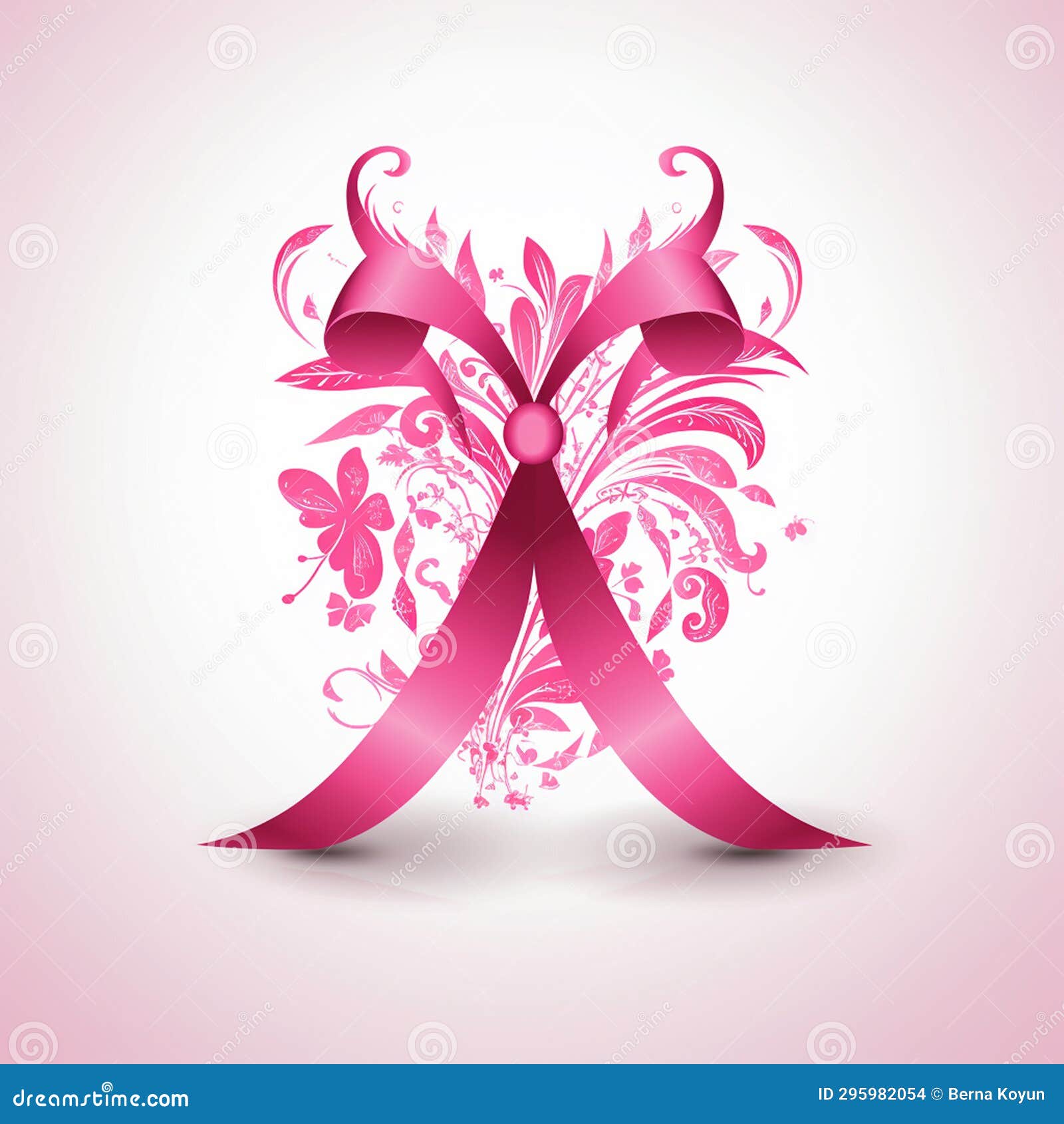 Pink ribbon for strength stock illustration. Illustration of doctor ...