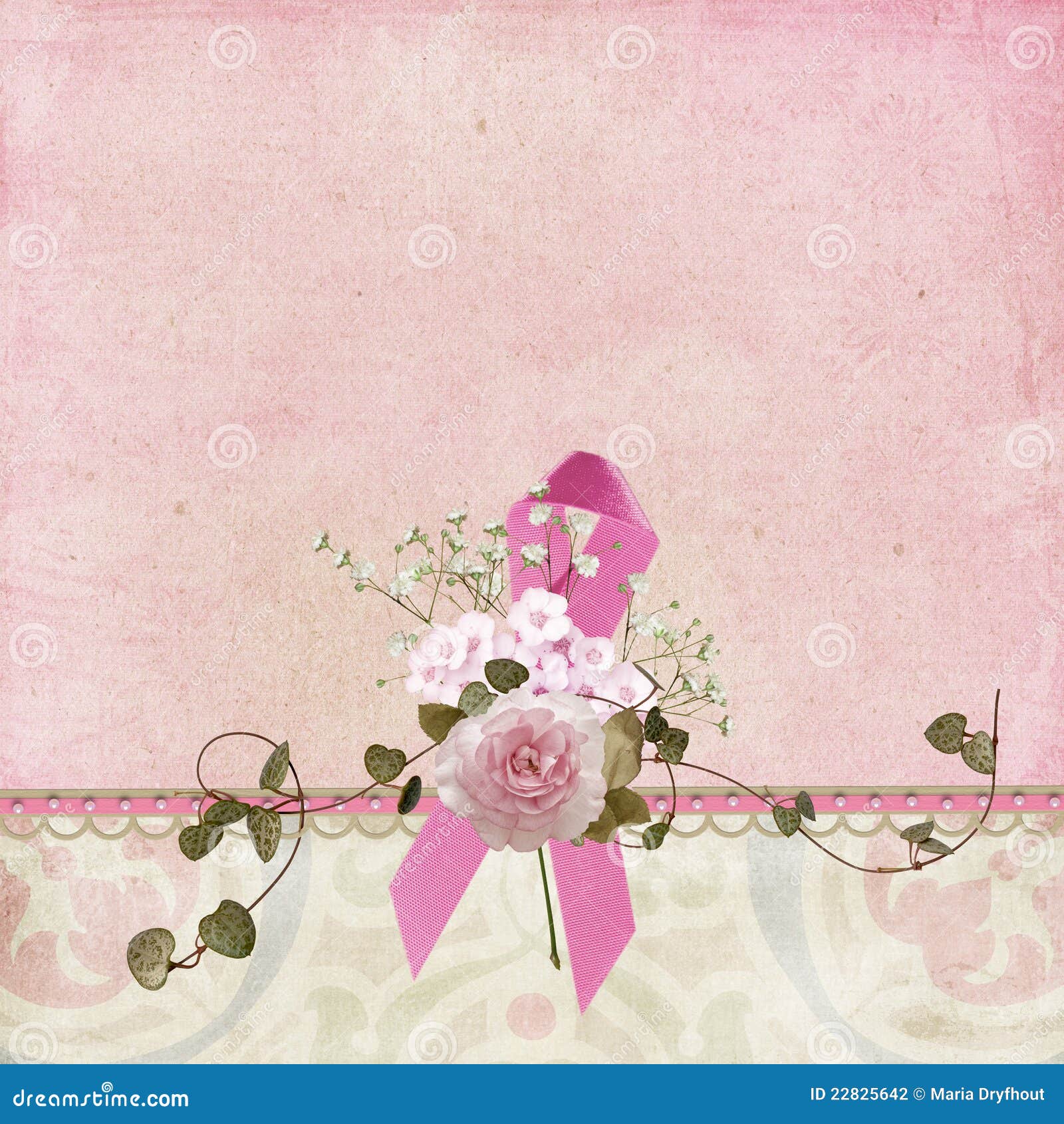Pink ribbon symbol stock illustration. Illustration of design - 22825642