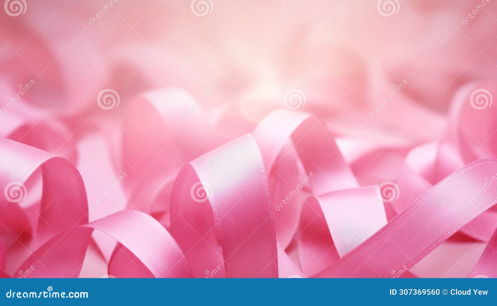 Pink Ribbon Symbolizing Unity in the Community Stock Illustration ...