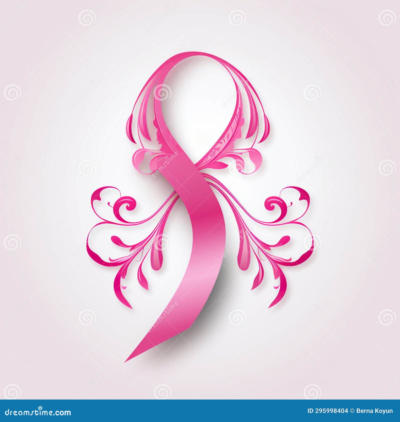Pink Ribbon To Celebrate Life Stock Illustration - Illustration of ...