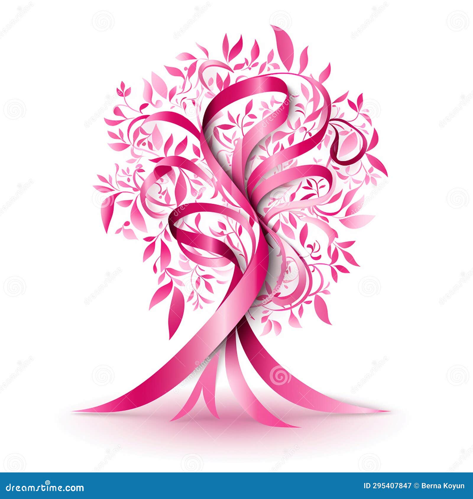 Pink Ribbon for Unity and Solidarity Stock Illustration - Illustration ...