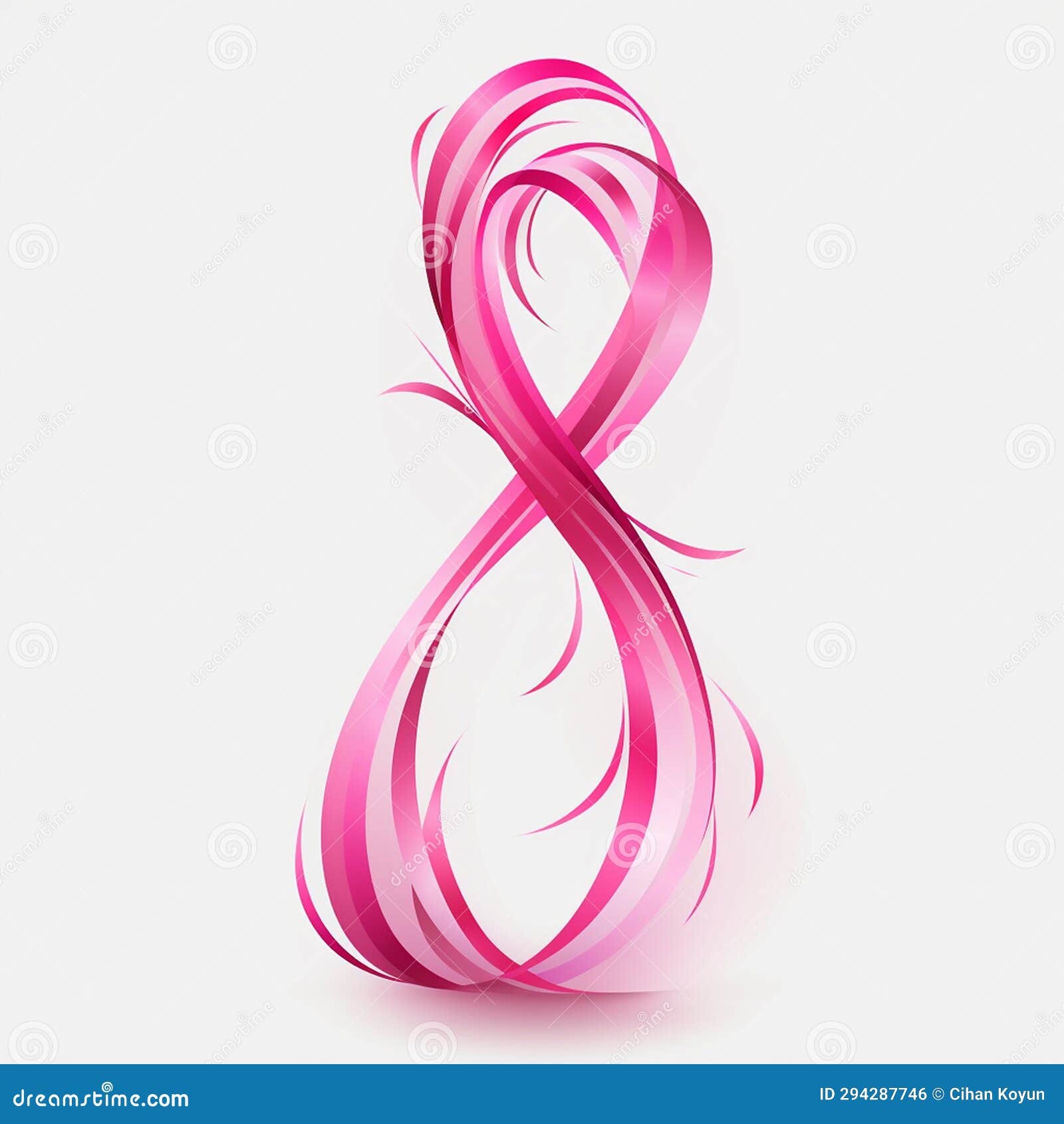 Pink Ribbon for Unity a Way To Bring People Together Stock Illustration ...