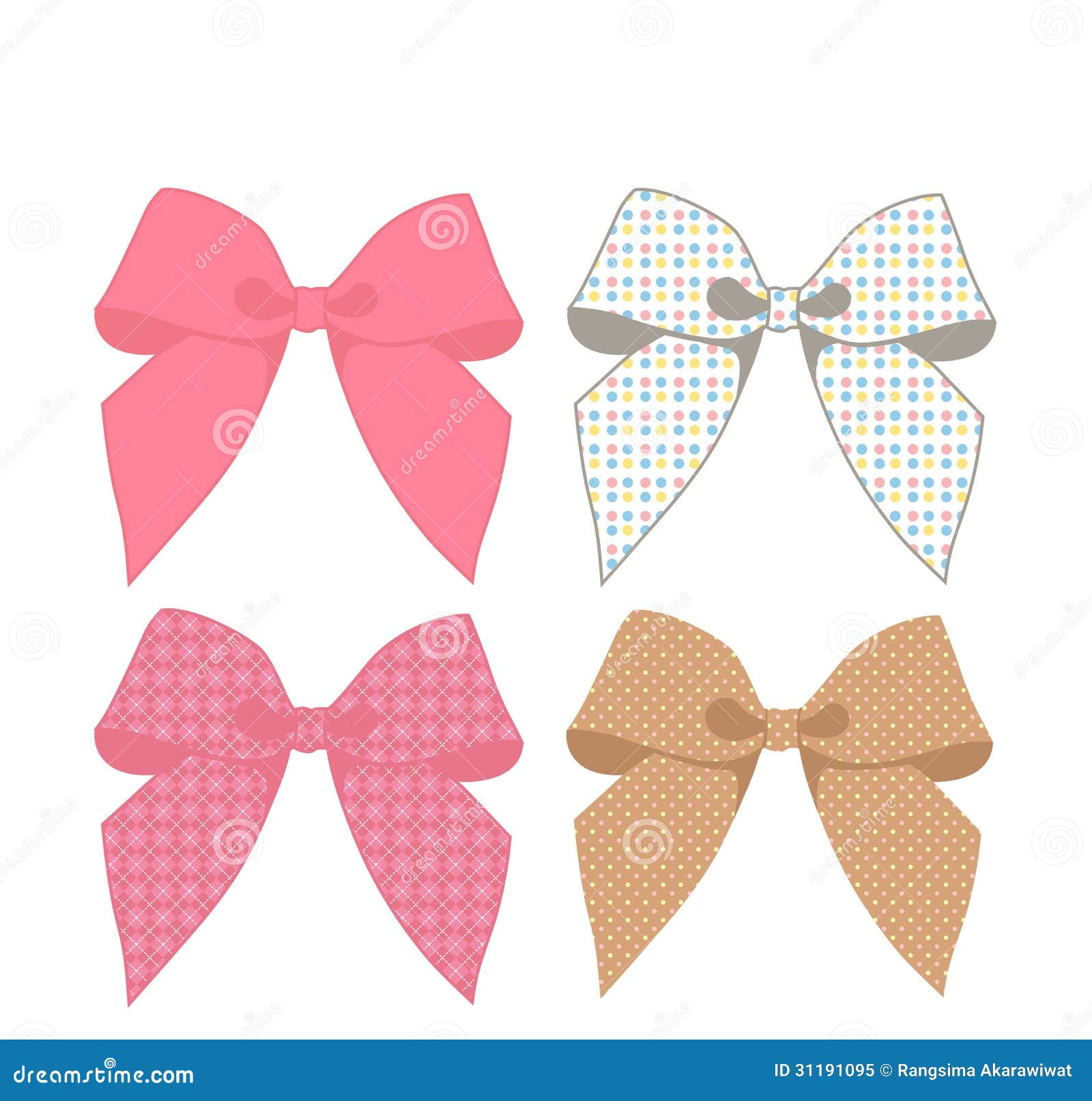 Pink Ribbon Bow Vector