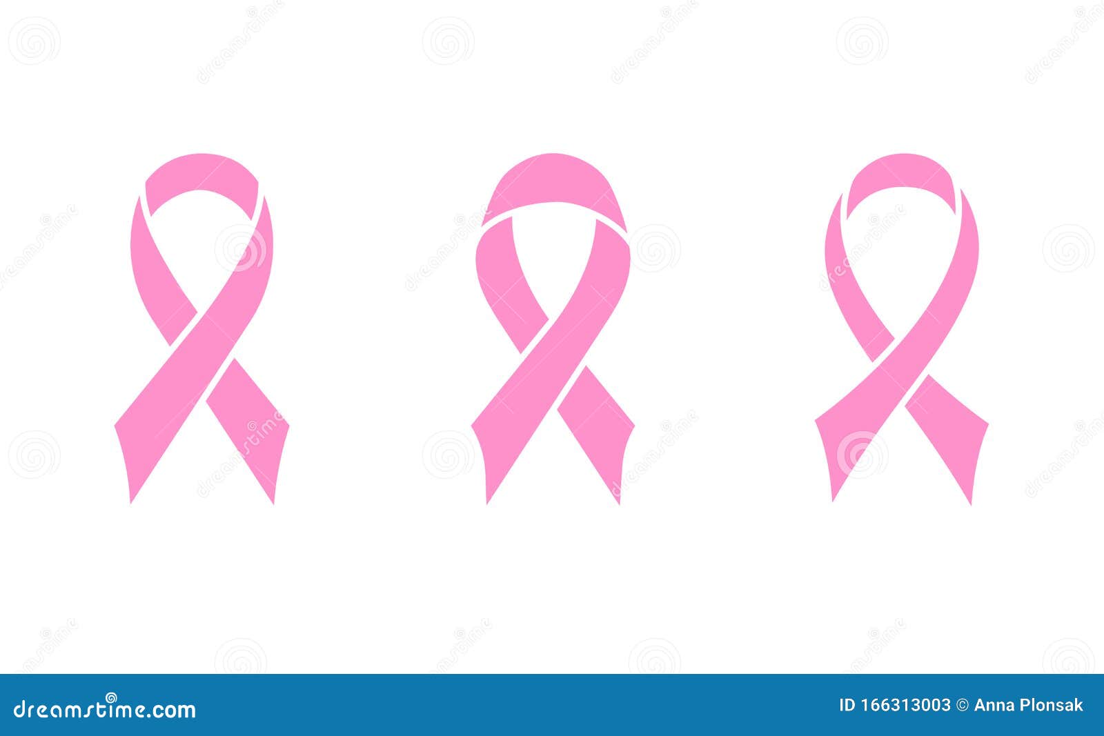 Pink Ribbon. Vector Icon. Eps 10 Stock Illustration - Illustration of ...