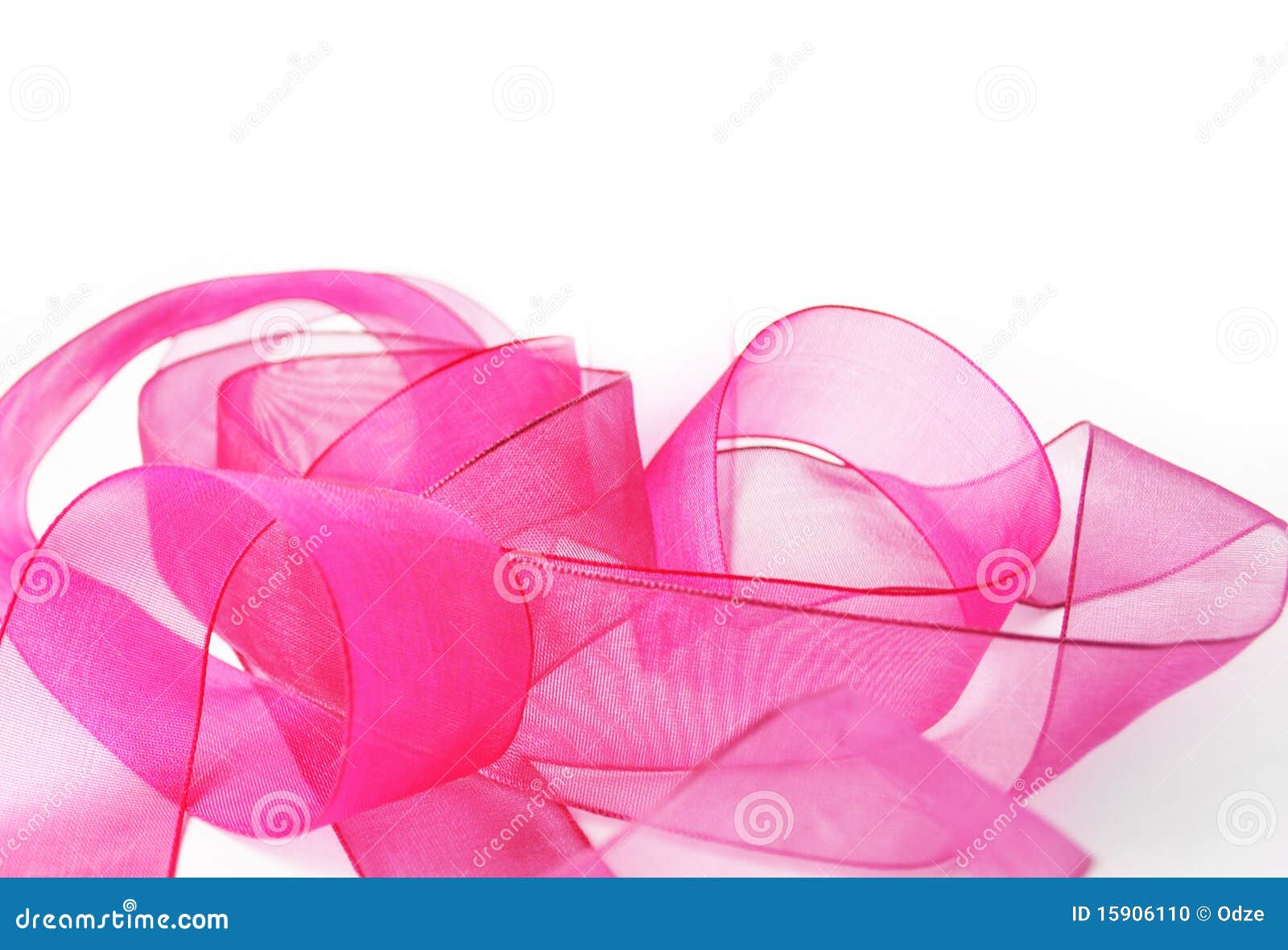 Pink ribbon waves stock photo. Image of textile, decor - 15906110