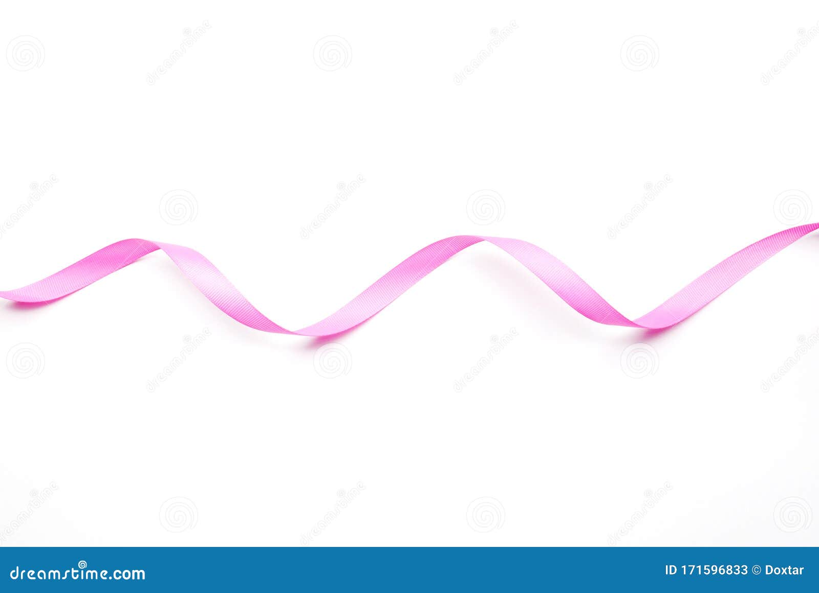 Pink Ribbon on a White Background Stock Image - Image of ribbon ...