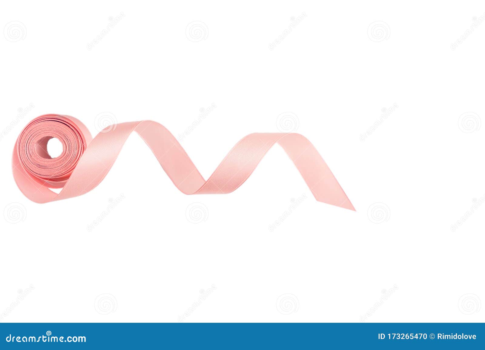 A Pink Ribbon on a White Background Stock Photo - Image of tape, path ...