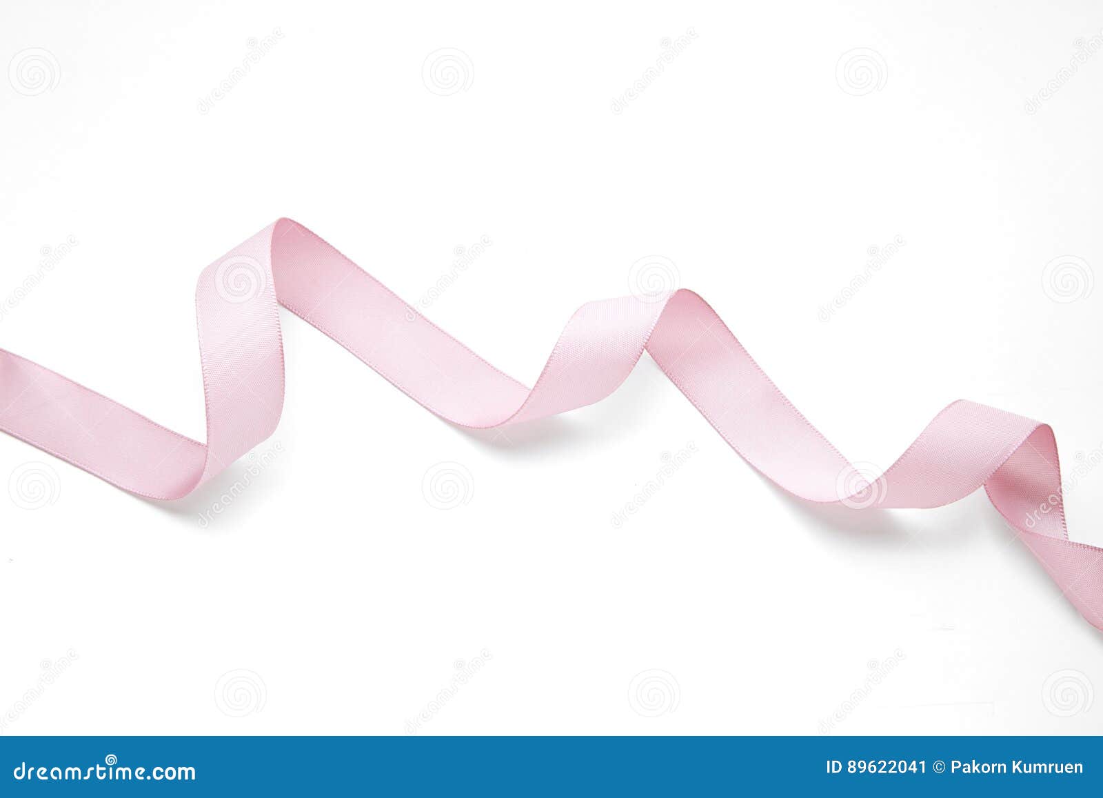 Pink ribbon on white stock image. Image of ribbon, gift - 89622041
