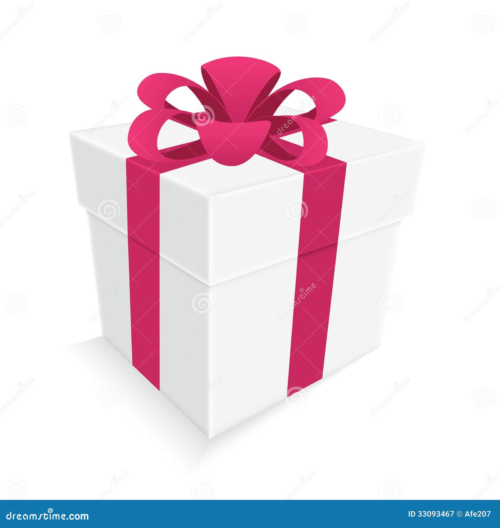 Pink Ribbon and White Gift Box Stock Vector - Illustration of ...
