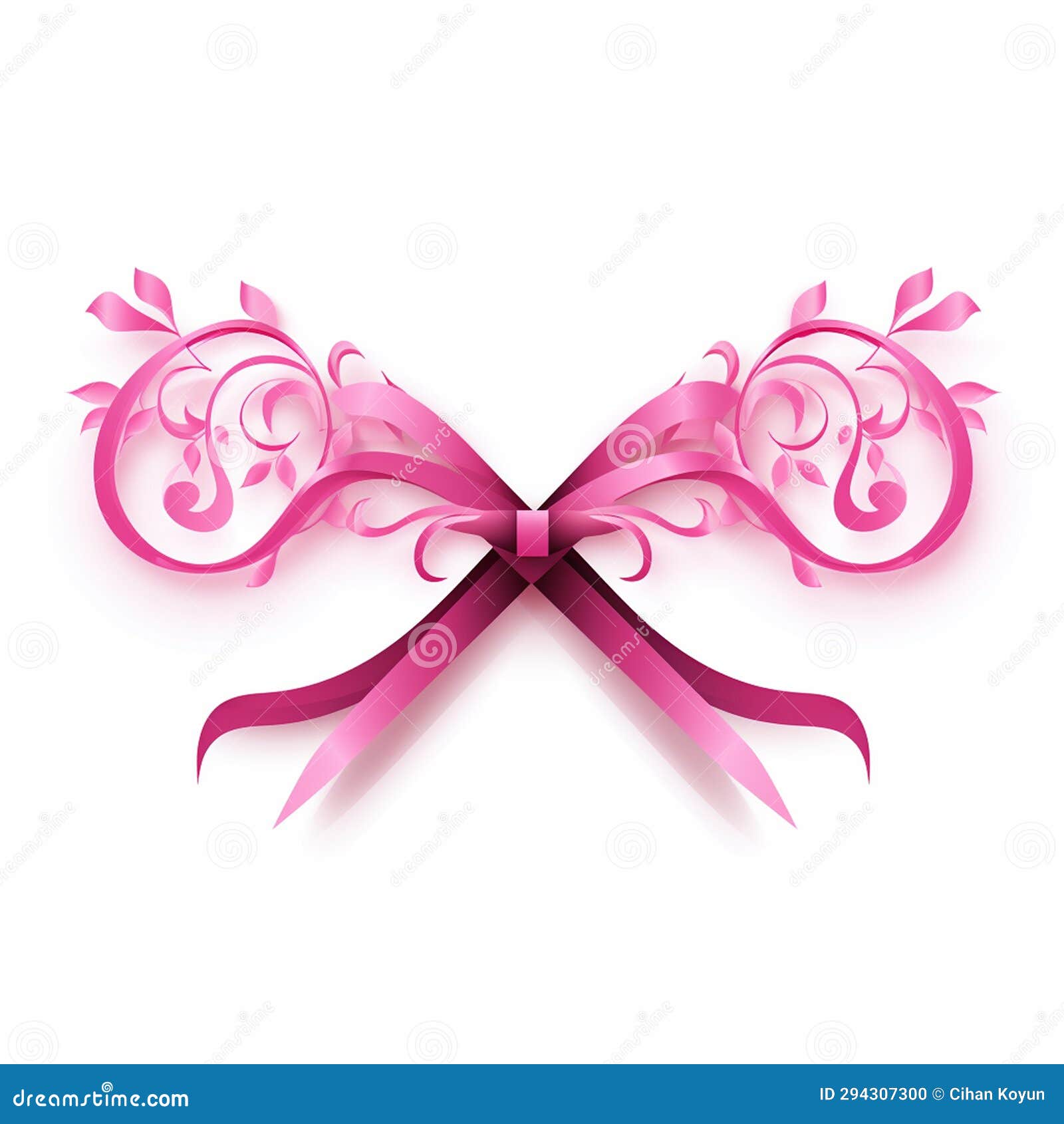 Pink Ribbon for Womens Health Support Stock Illustration - Illustration ...