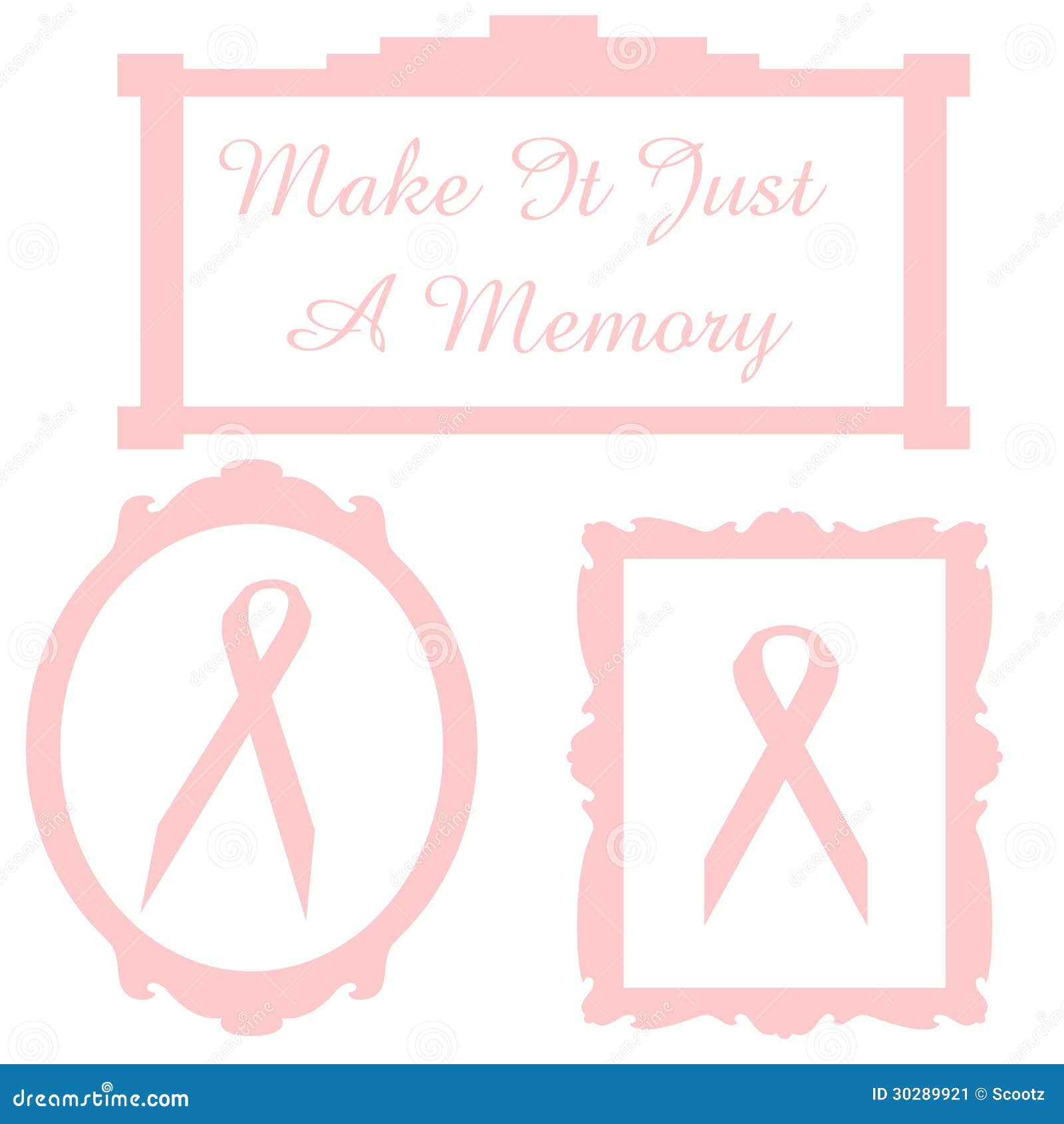 Pink ribbon memory stock illustration. Illustration of research - 30289921