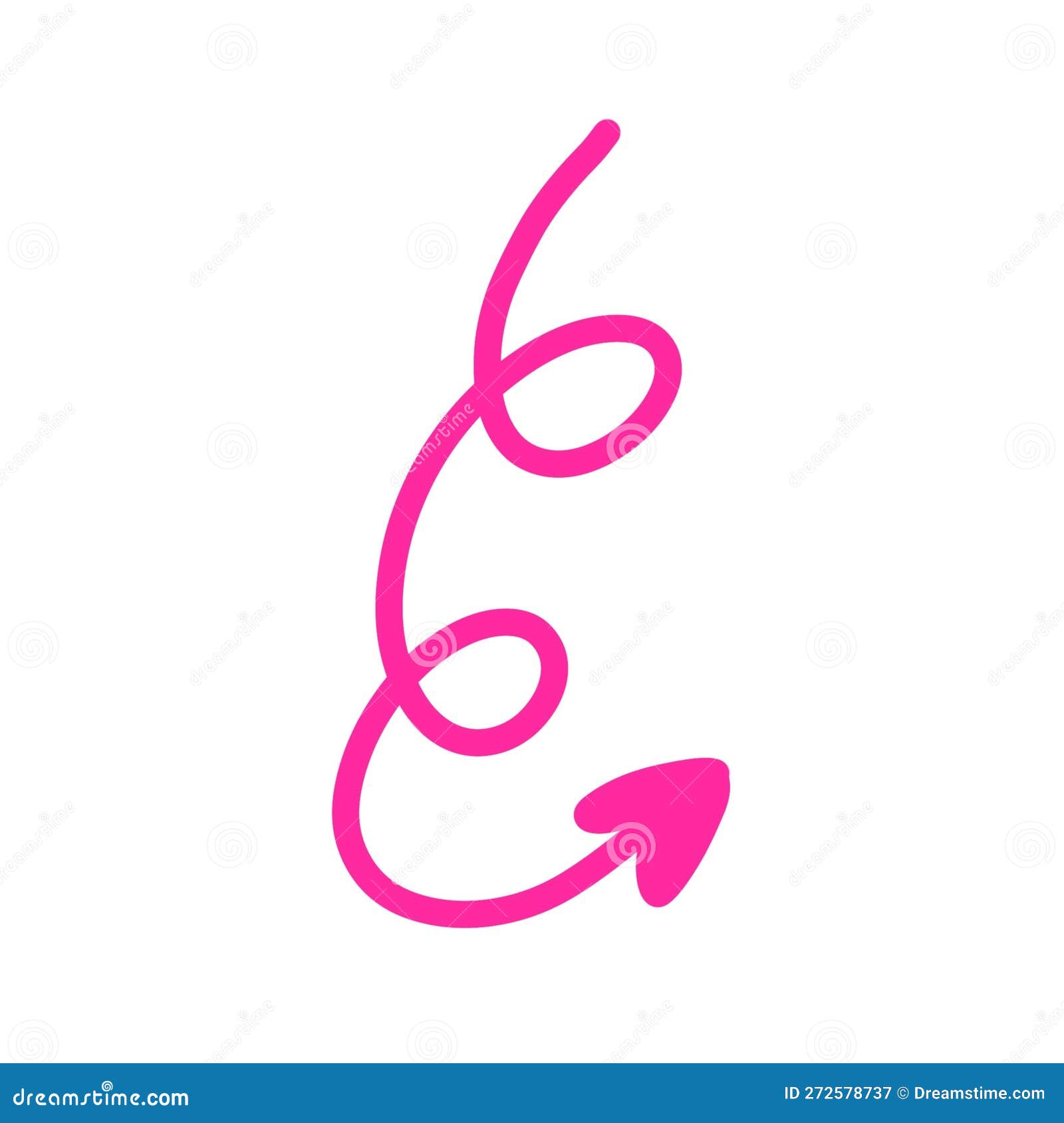 Pink Right Arrow by Handwrite Style Stock Vector - Illustration of ...