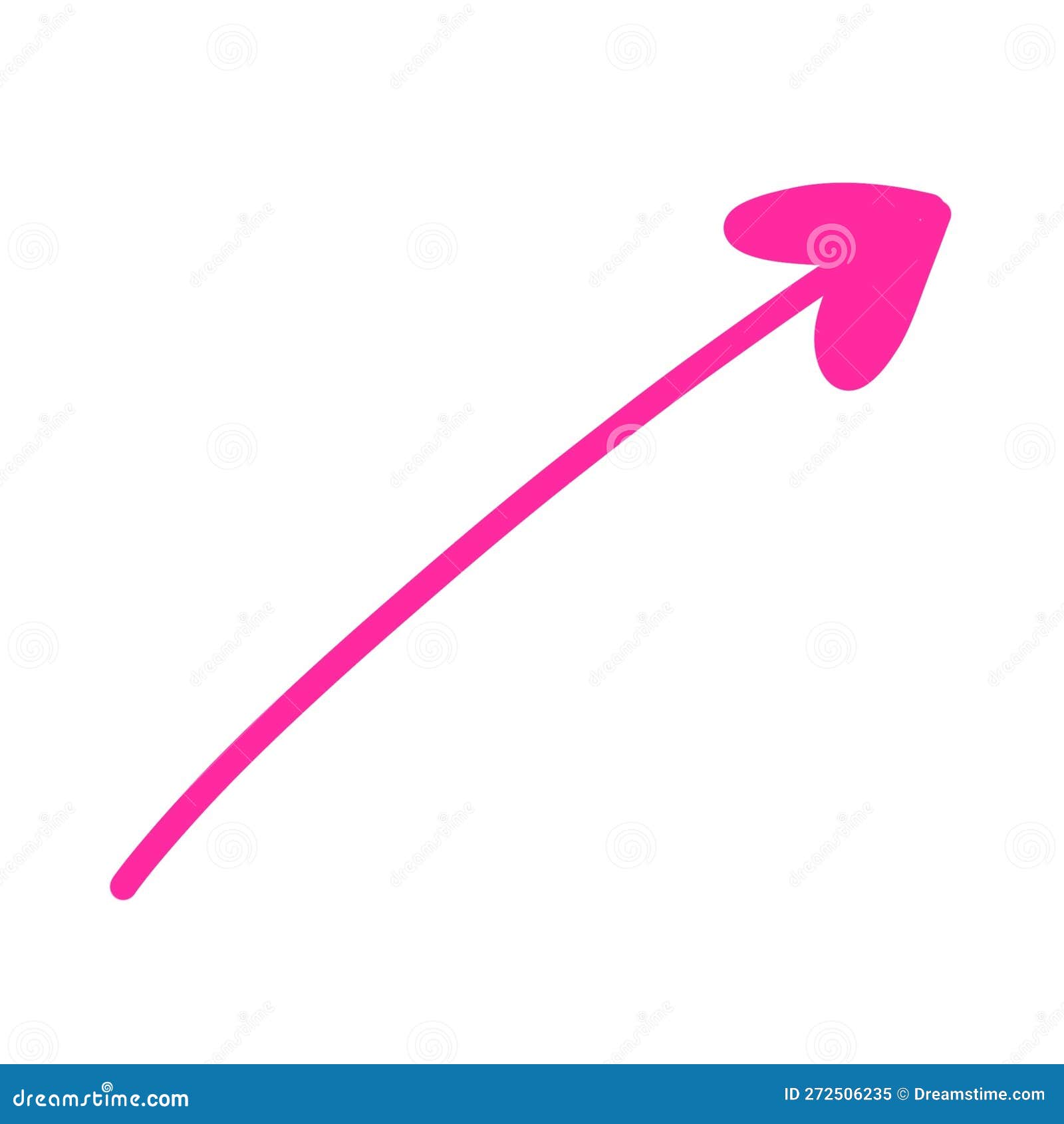 Pink Right Arrow by Handwrite Style Stock Vector - Illustration of ...