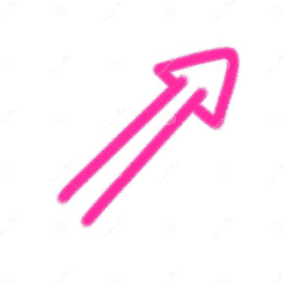 Pink Right Arrow by Handwrite Style Stock Vector - Illustration of line ...