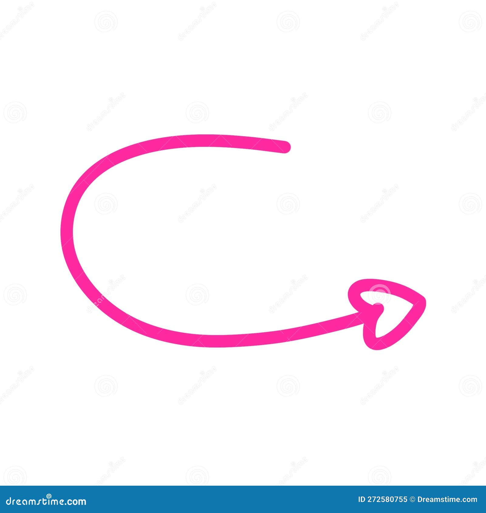 Pink Right Arrow by Handwrite Style Stock Illustration - Illustration ...