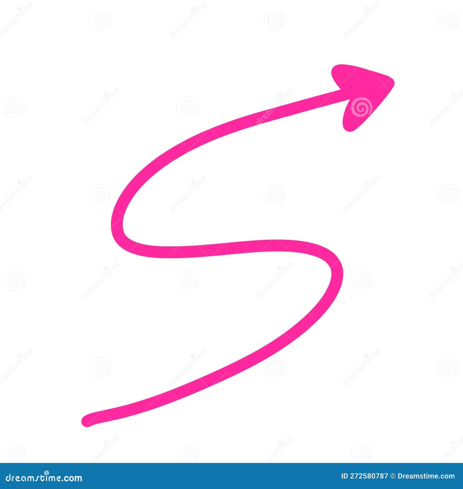 Pink Right Arrow by Handwrite Style Stock Illustration - Illustration ...
