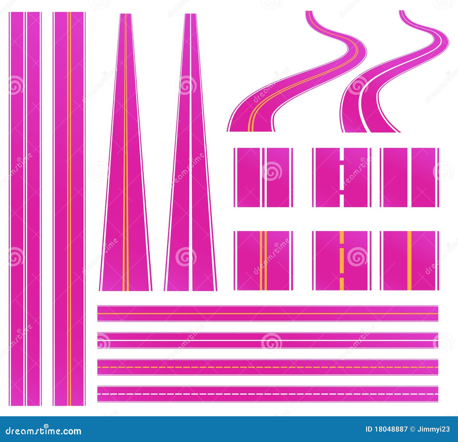 Pink road stock vector. Illustration of road, background - 18048887