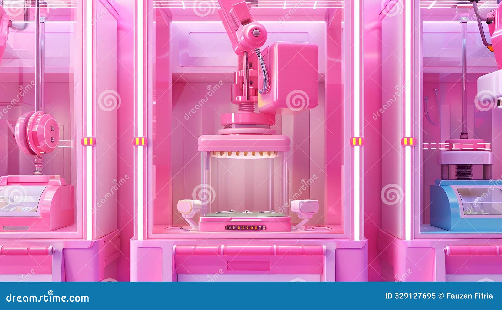 A Pink Robotic Claw Machine. this is AI Generative Image. Stock ...