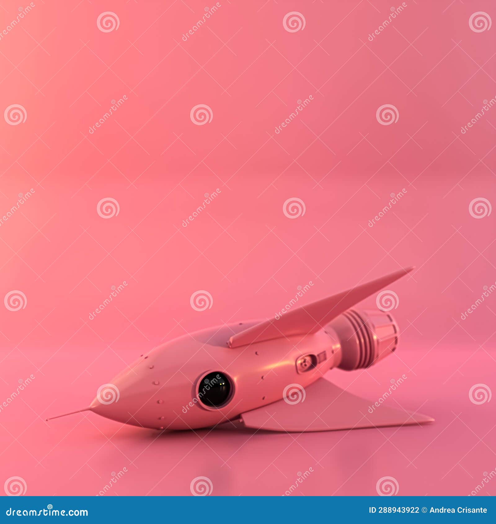 Pink Rocket Isolated on Pink Stock Illustration - Illustration of ...