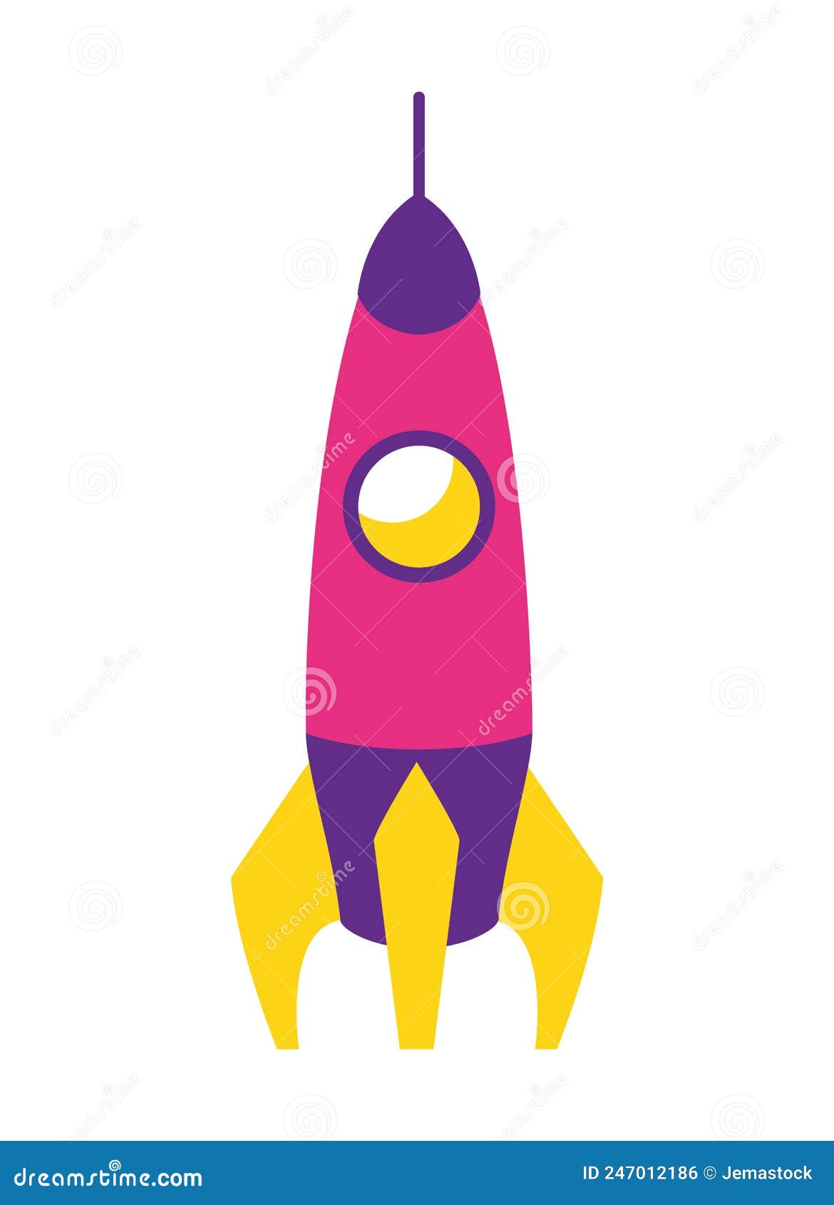Pink rocket start up stock vector. Illustration of design - 247012186