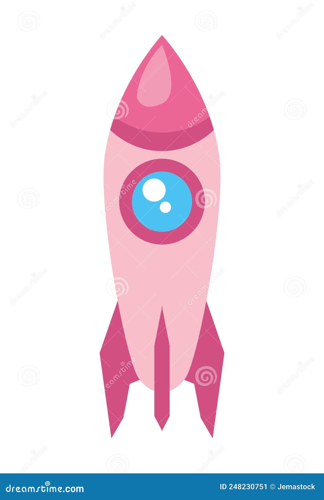 Pink rocket startup stock vector. Illustration of vector - 248230751