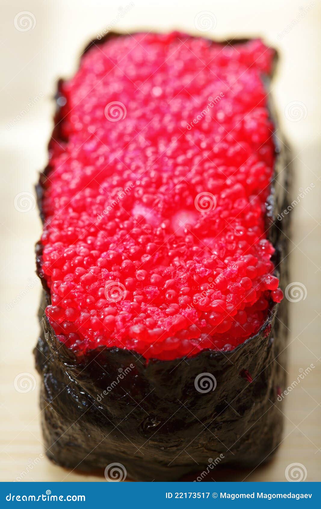 Pink roe sushi stock image. Image of fresh, japanese - 22173517