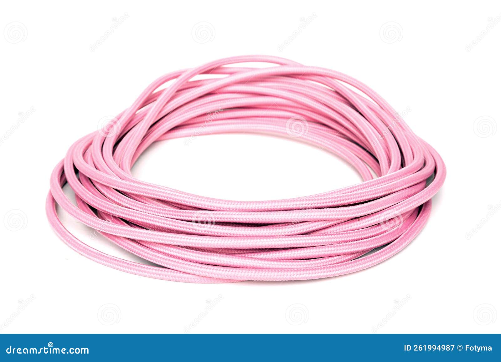 Pink rolled up cord stock image. Image of accessory - 261994987