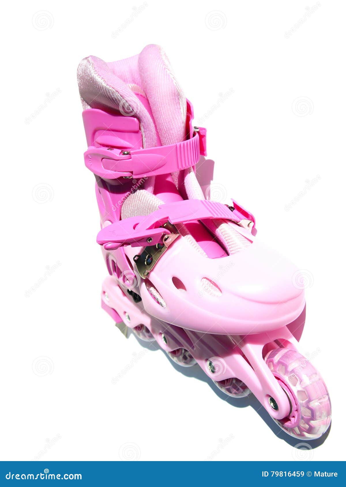 Pink roller skates stock image. Image of isolated, pair - 79816459