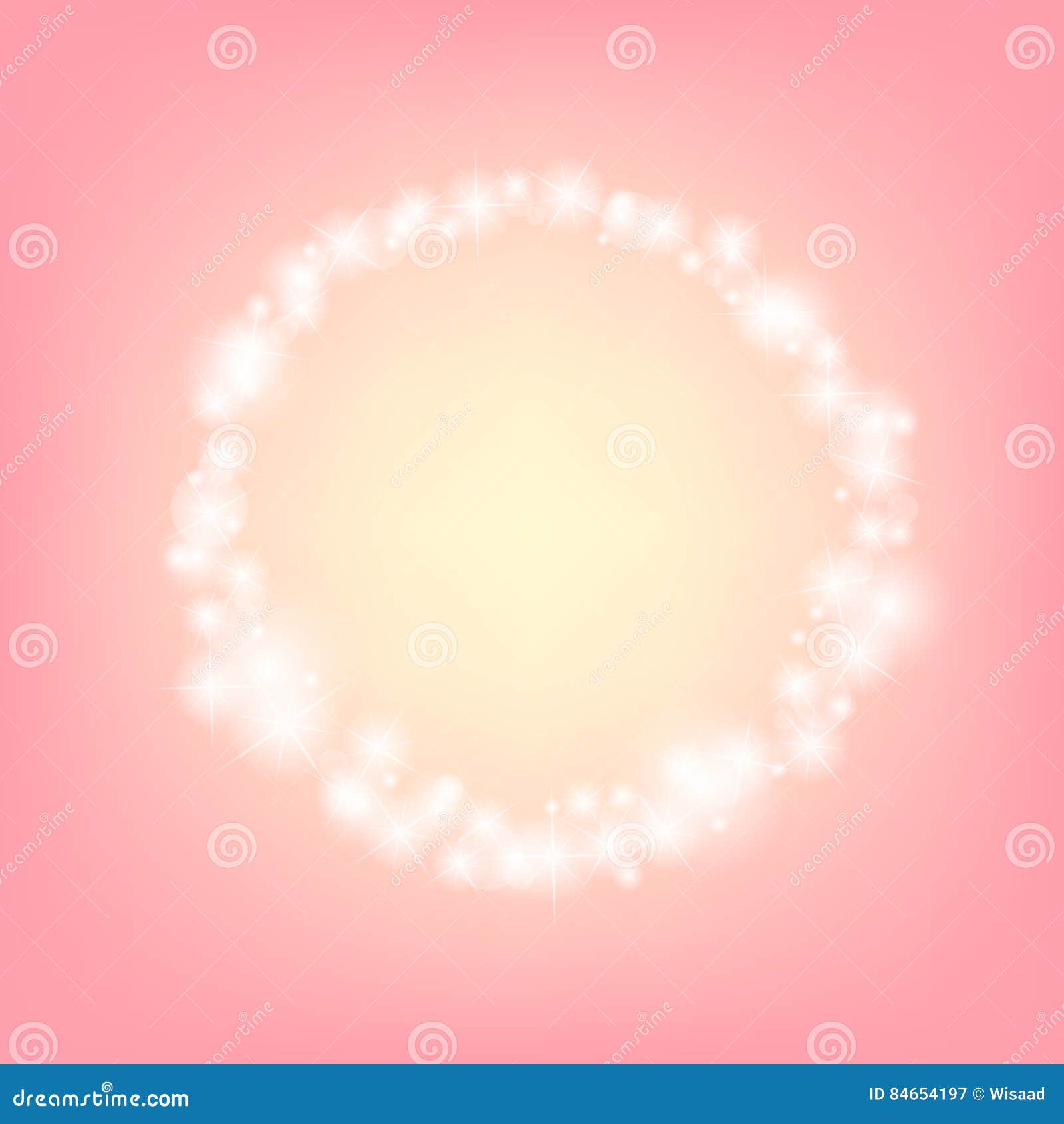 Pink Romantic Abstract Sparkling Circle Frame Background Stock Vector ...