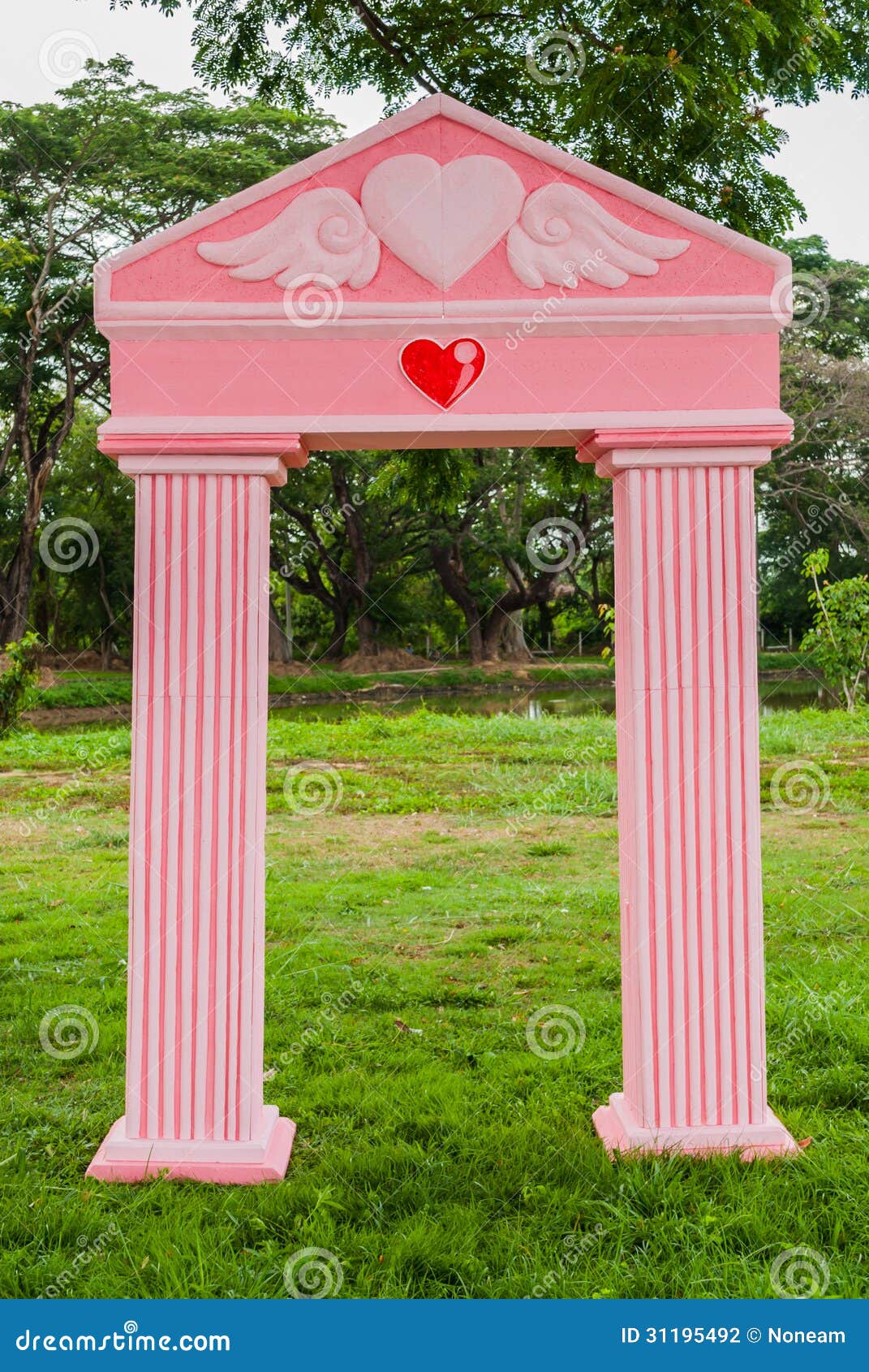 Pink Romantic Gate stock photo. Image of sweet, field - 31195492