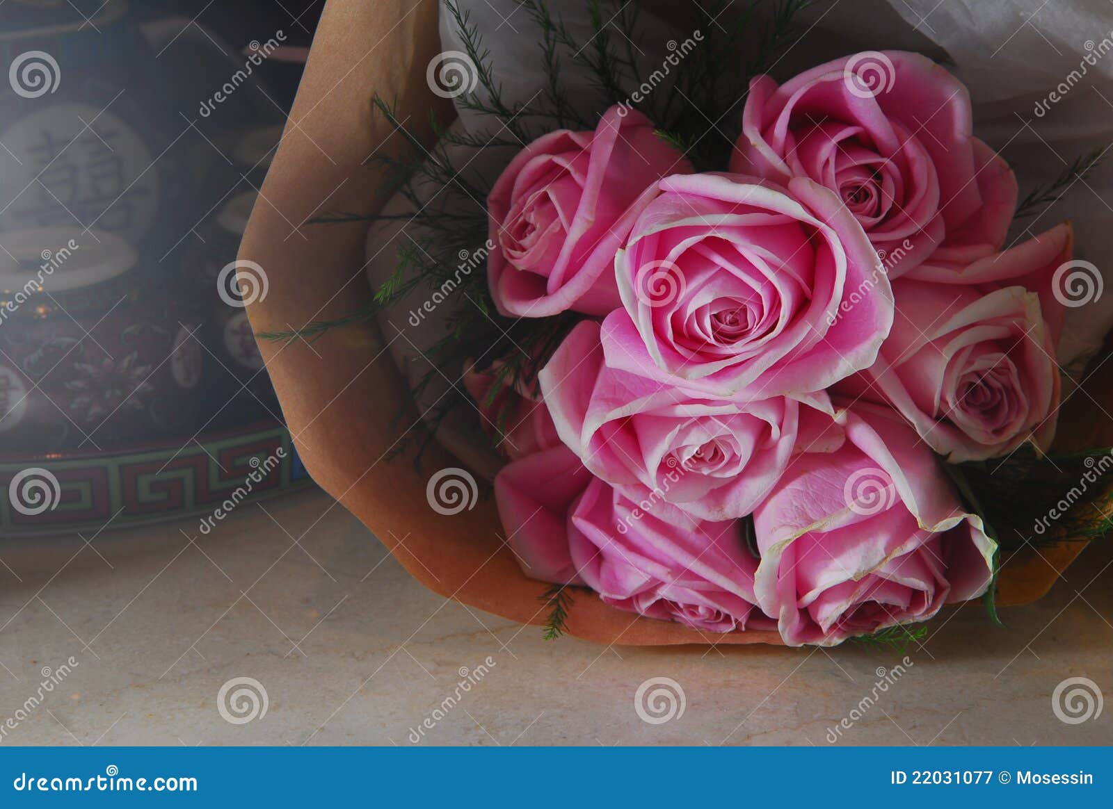 Pink rose stock image. Image of bundle, wrapping, rose - 22031077