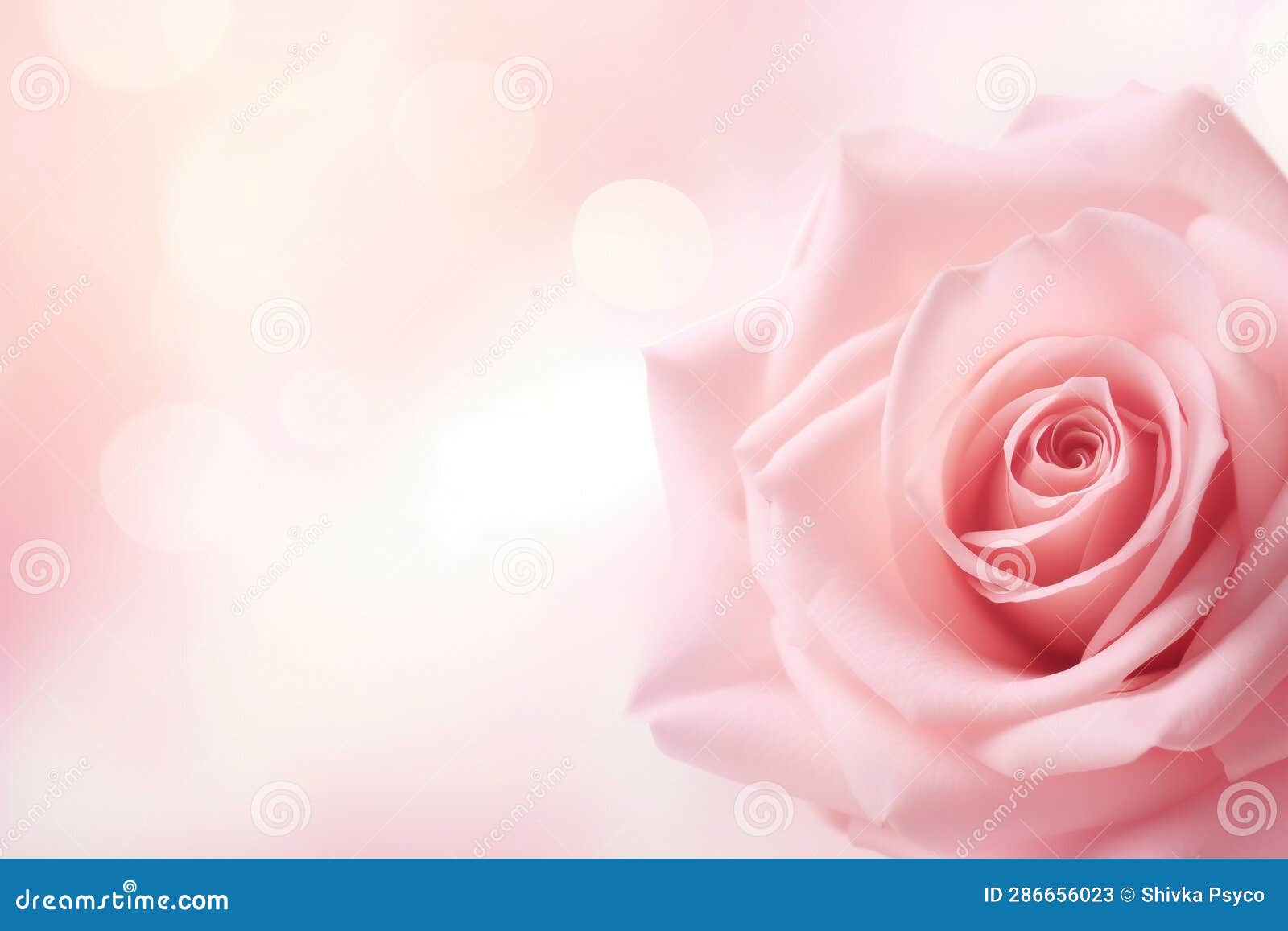 A Pink Rose Border on Light Pink Background Generative AI Stock ...